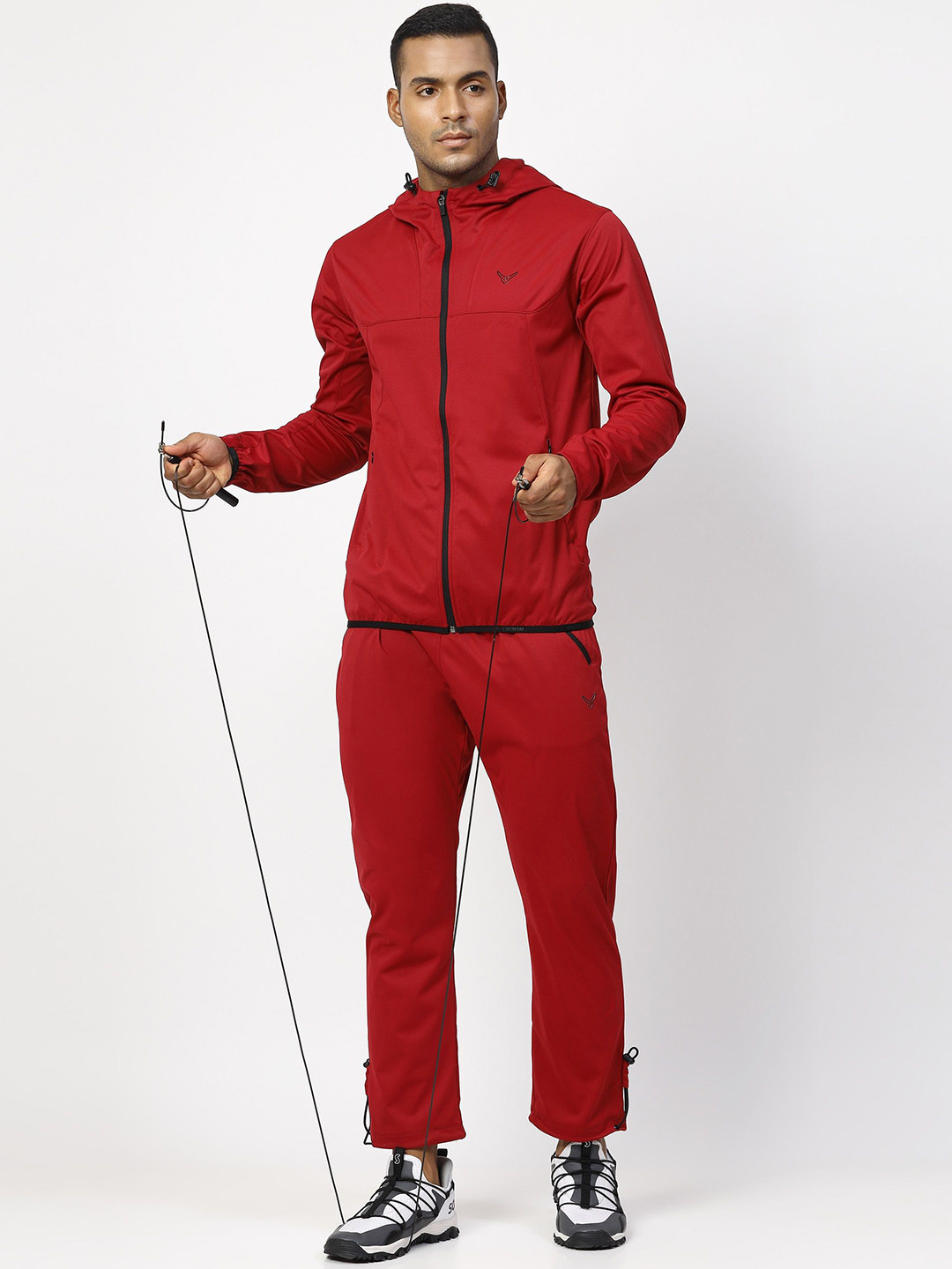 Buy Invincible Men Hooded Neck Long Sleeves Light Weight Sauna Suit ...