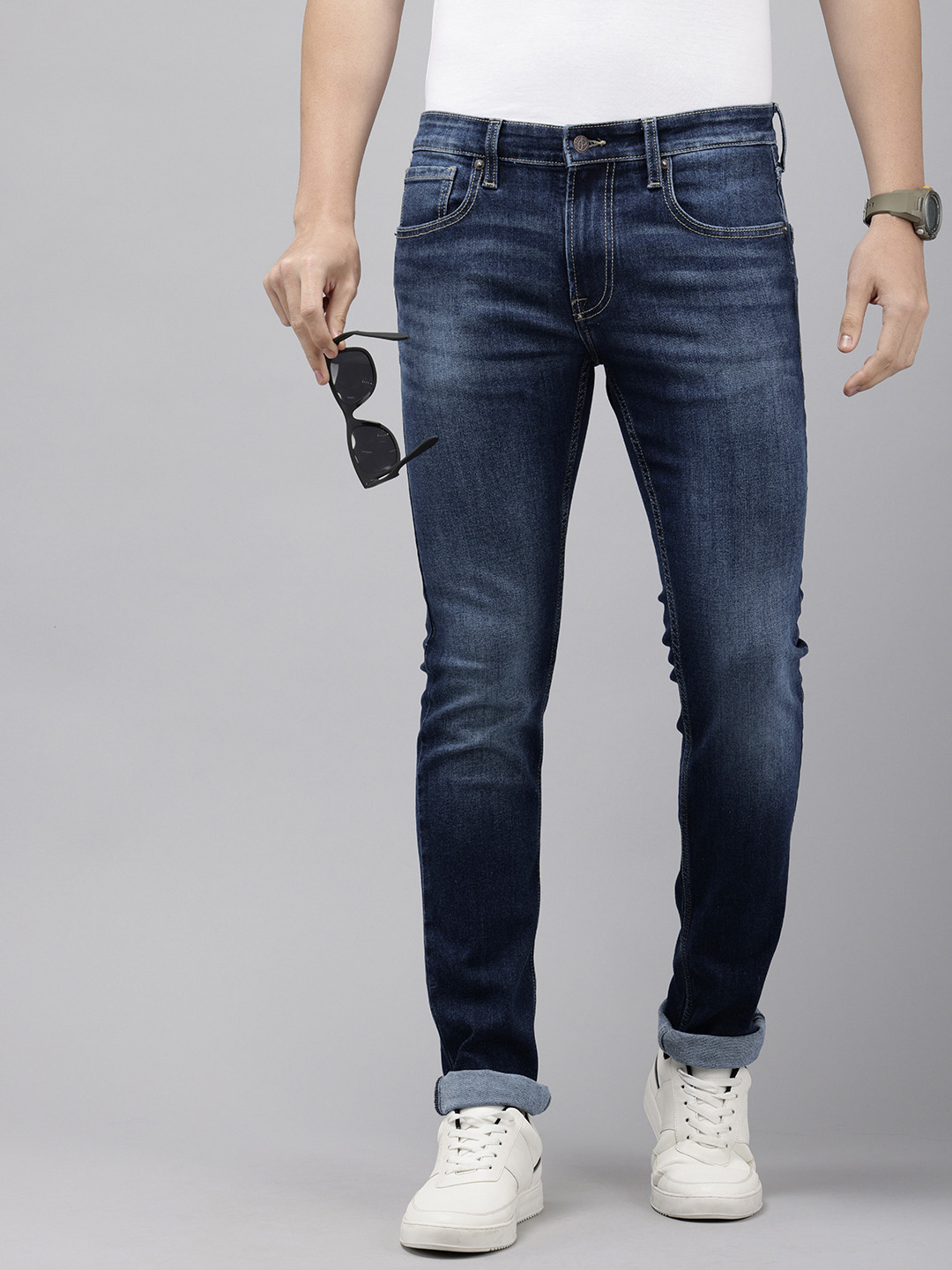 Buy Pepe Jeans Men Vapour Slim Fit Light Fade Stretchable Jeans - Jeans ...