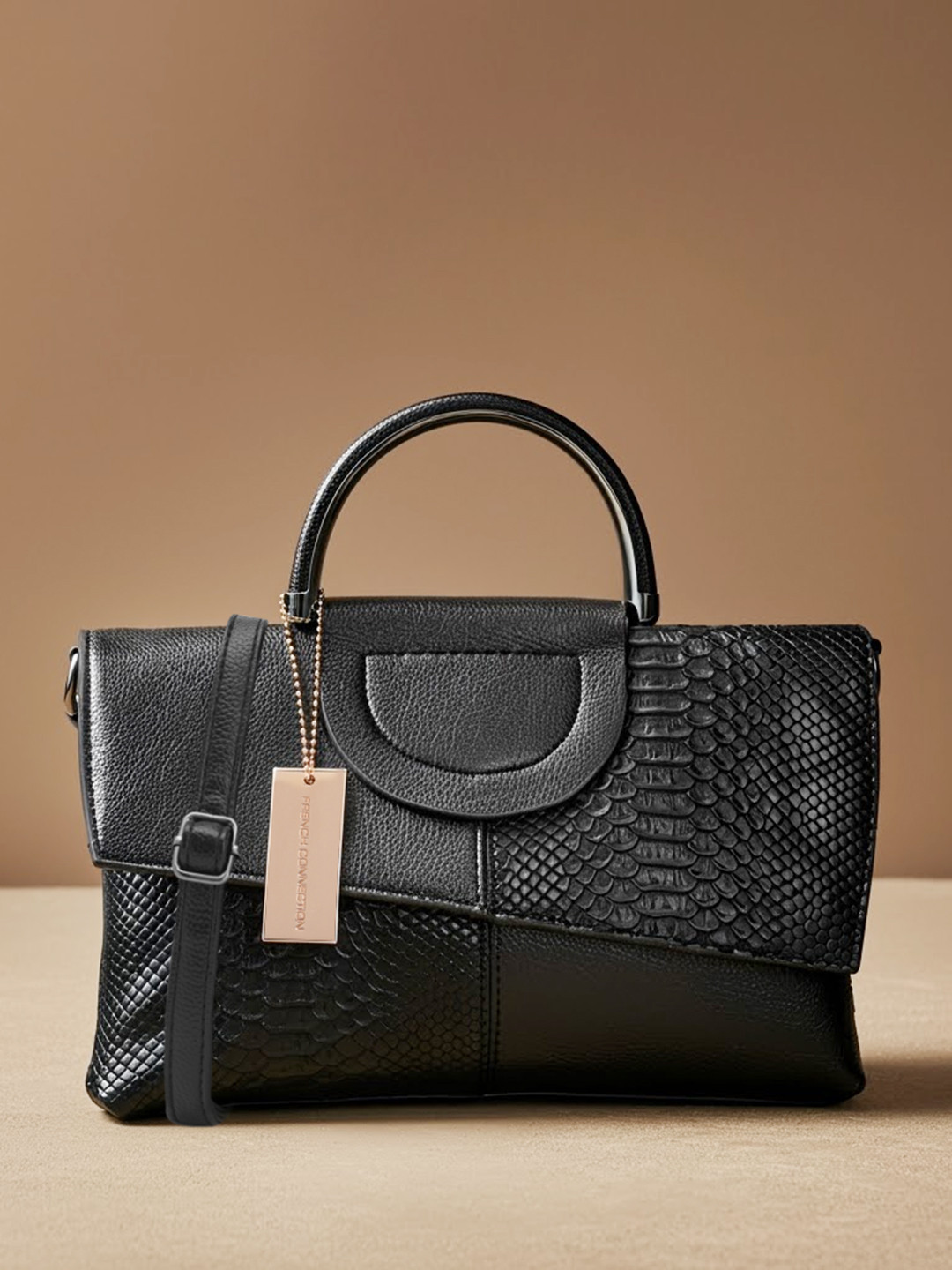 Buy French Connection Animal Textured Satchel - Handbags for Women ...