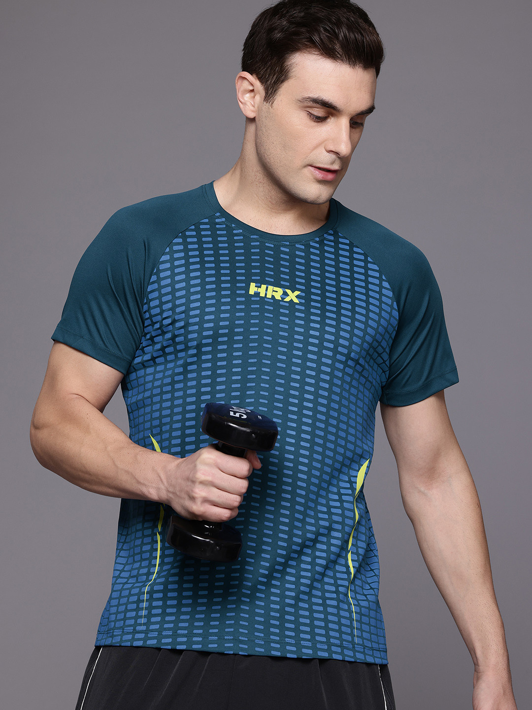 Buy HRX By Hrithik Roshan Printed Rapid Dry Training T Shirt - Tshirts ...