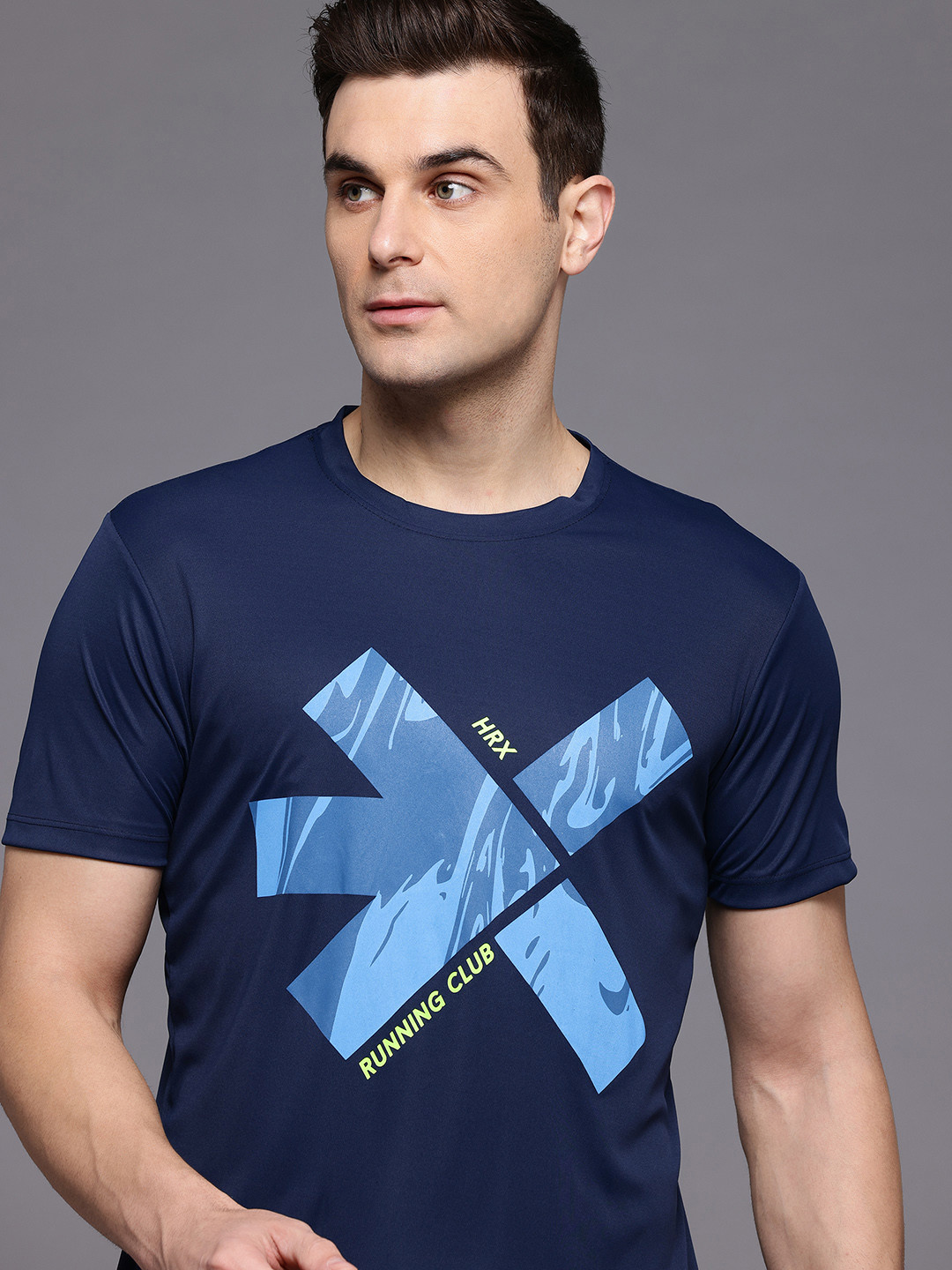 Buy HRX By Hrithik Roshan Brand Logo Printed Running T Shirt - Tshirts ...