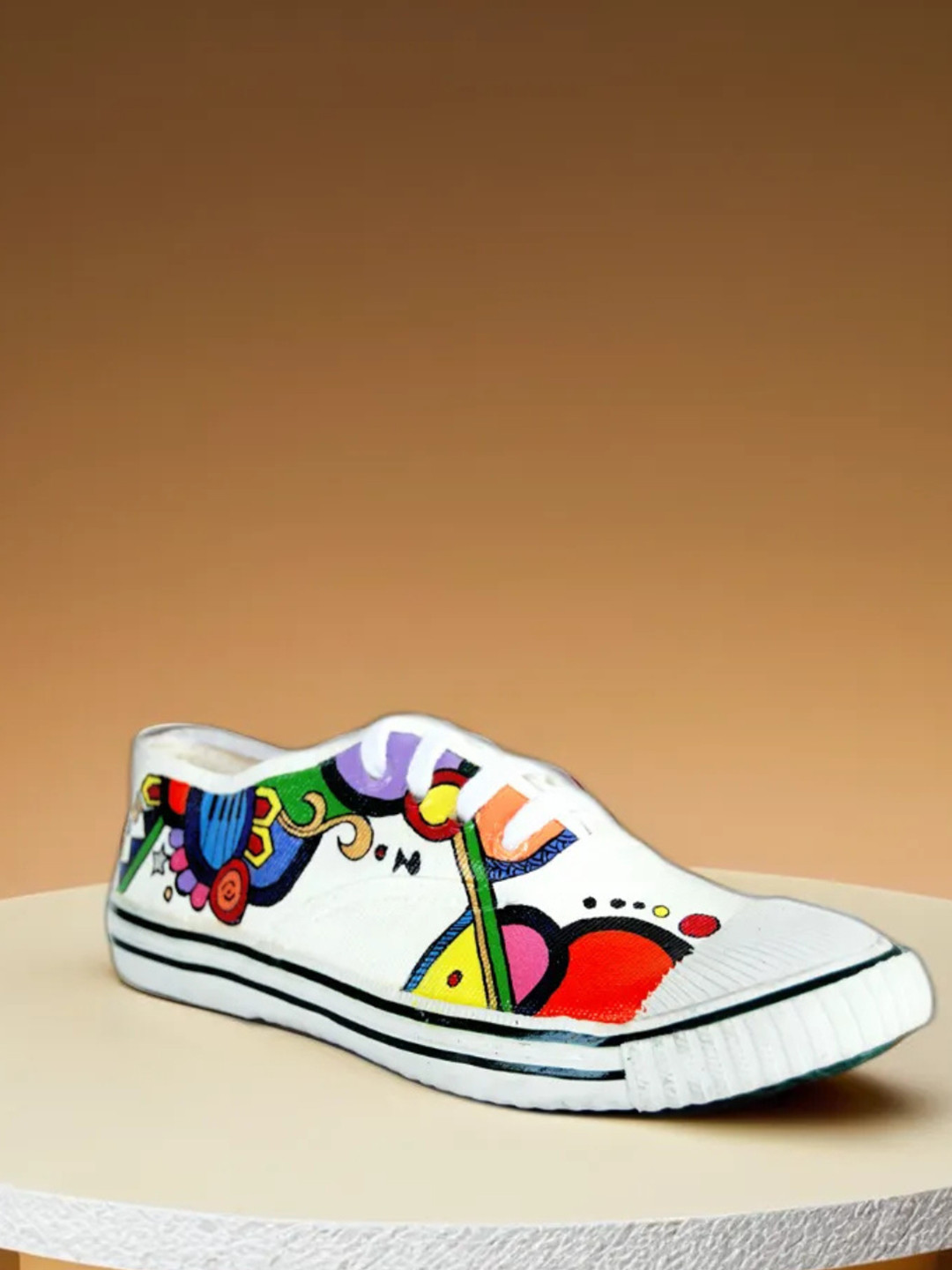 Buy Colour Kicks Men Enjoy Music Artistic Handpainted Canvas Shoes ...