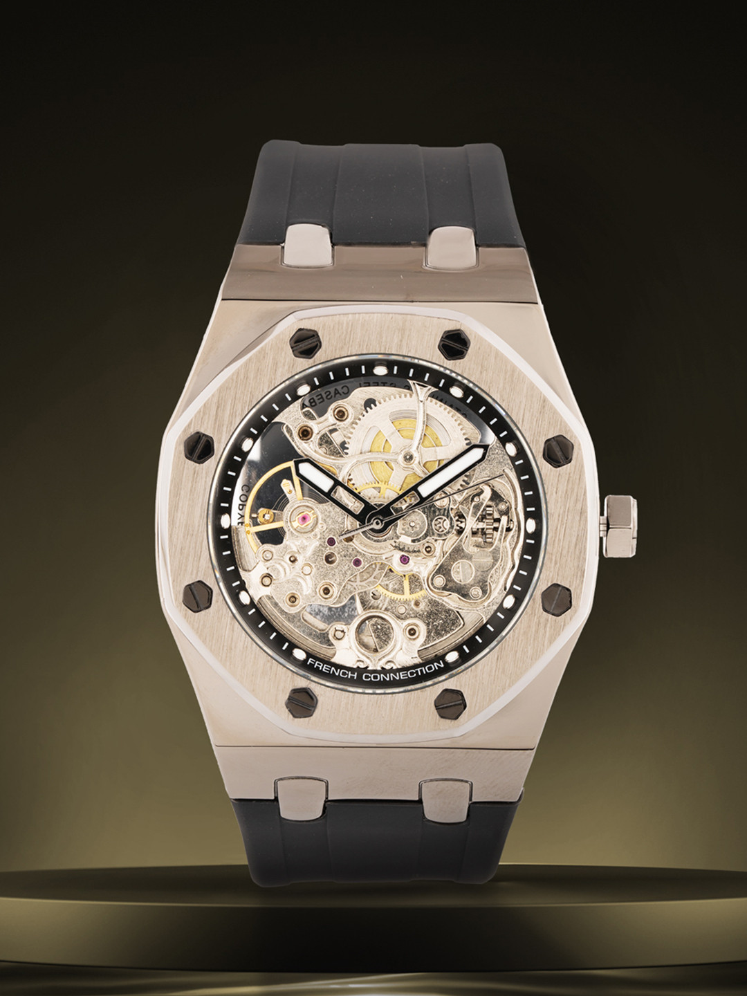 Buy French Connection Men Skeleton Dial & Straps Analogue Automatic ...