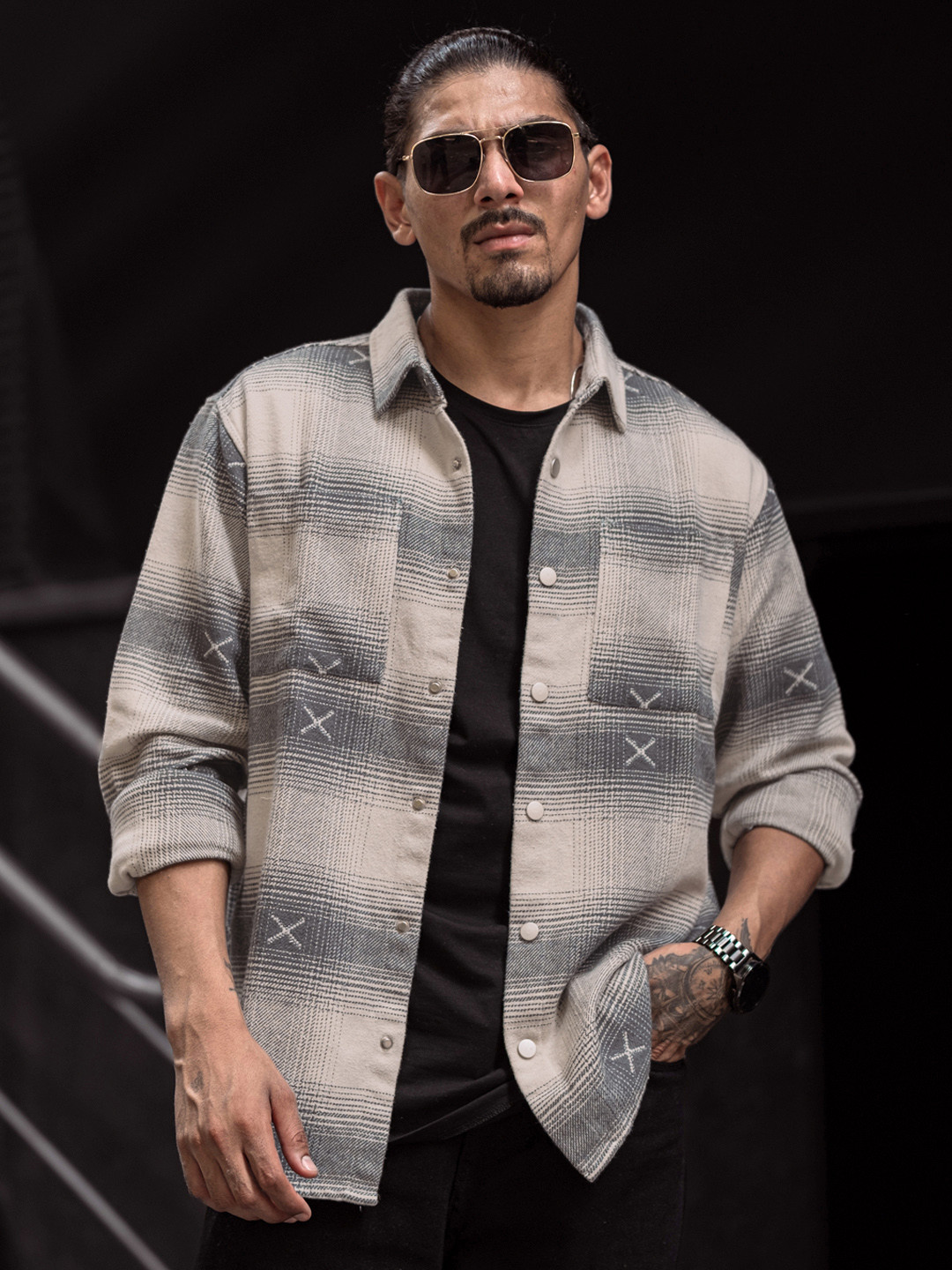 Buy Powerlook Men Tartan Checks Opaque Checked Casual Shirt - Shirts ...