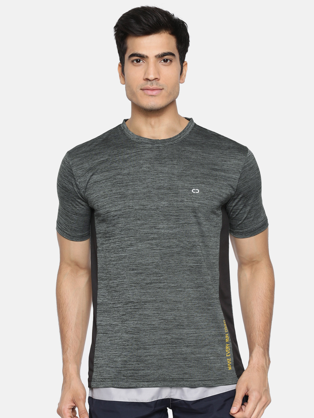 Buy Colt Men Charcoal Grey Solid Round Neck T Shirt - Tshirts for Men ...