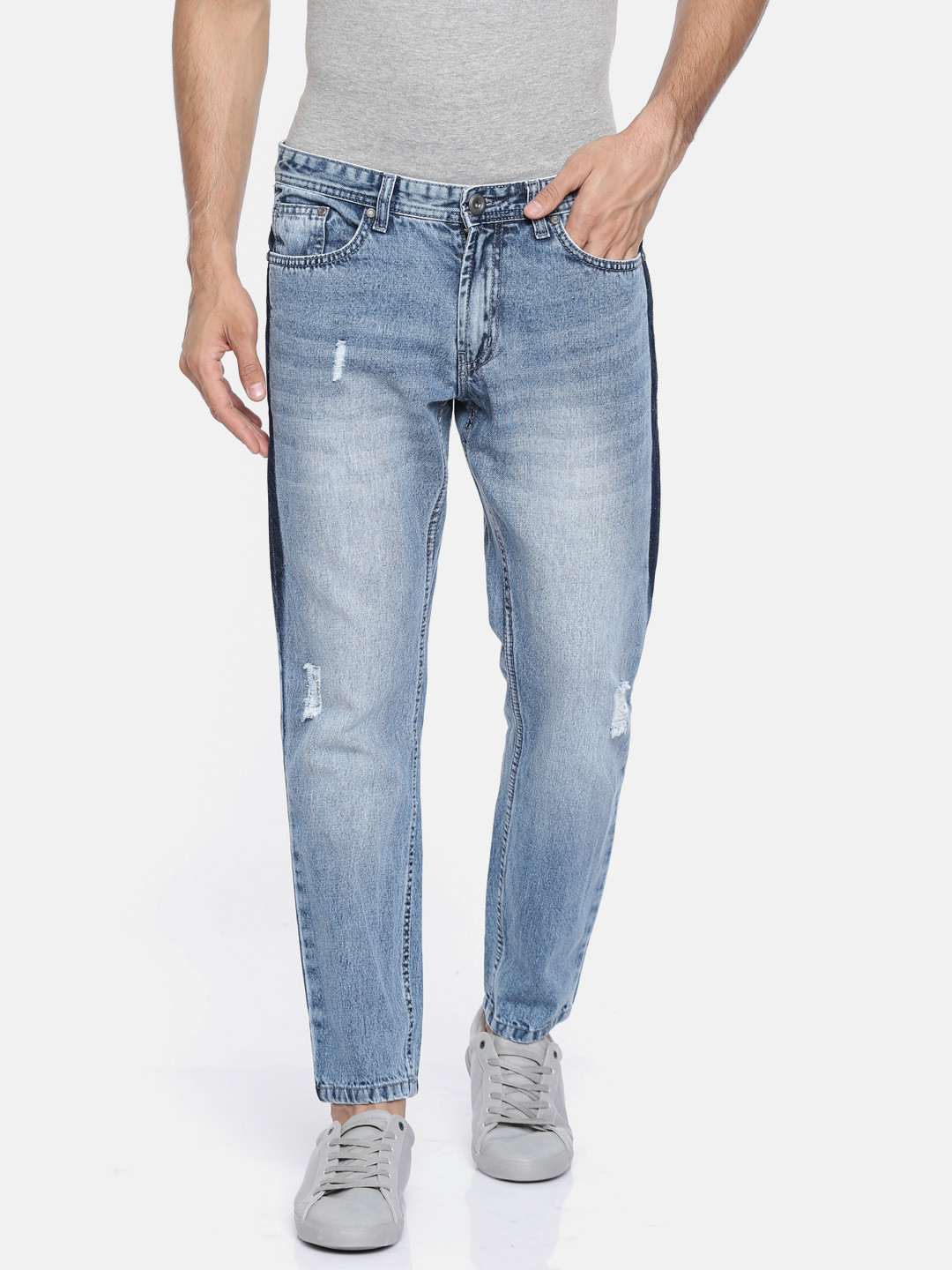 Buy Colt Men Blue Skinny Fit Low Rise Mildly Distressed Jeans - Jeans ...