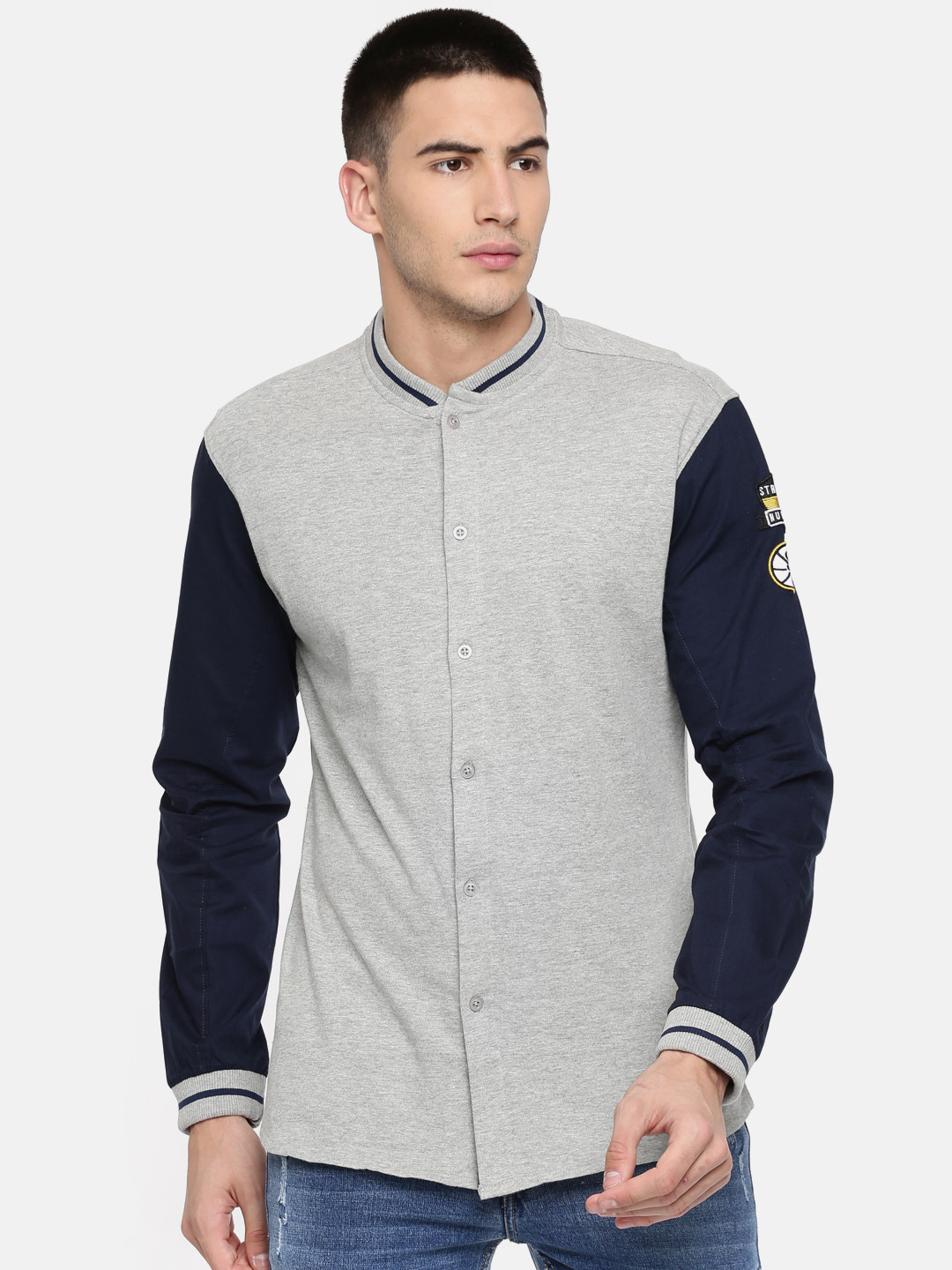 Buy Colt Men Grey Contemporary Regular Fit Solid Casual Shirt - Shirts ...