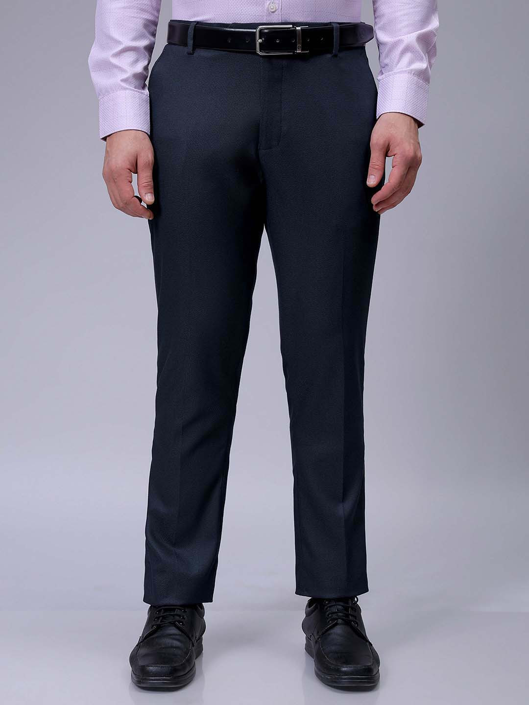 Buy The Indian Garage Co. X Luxe Men Slim Fit Formal Trousers ...