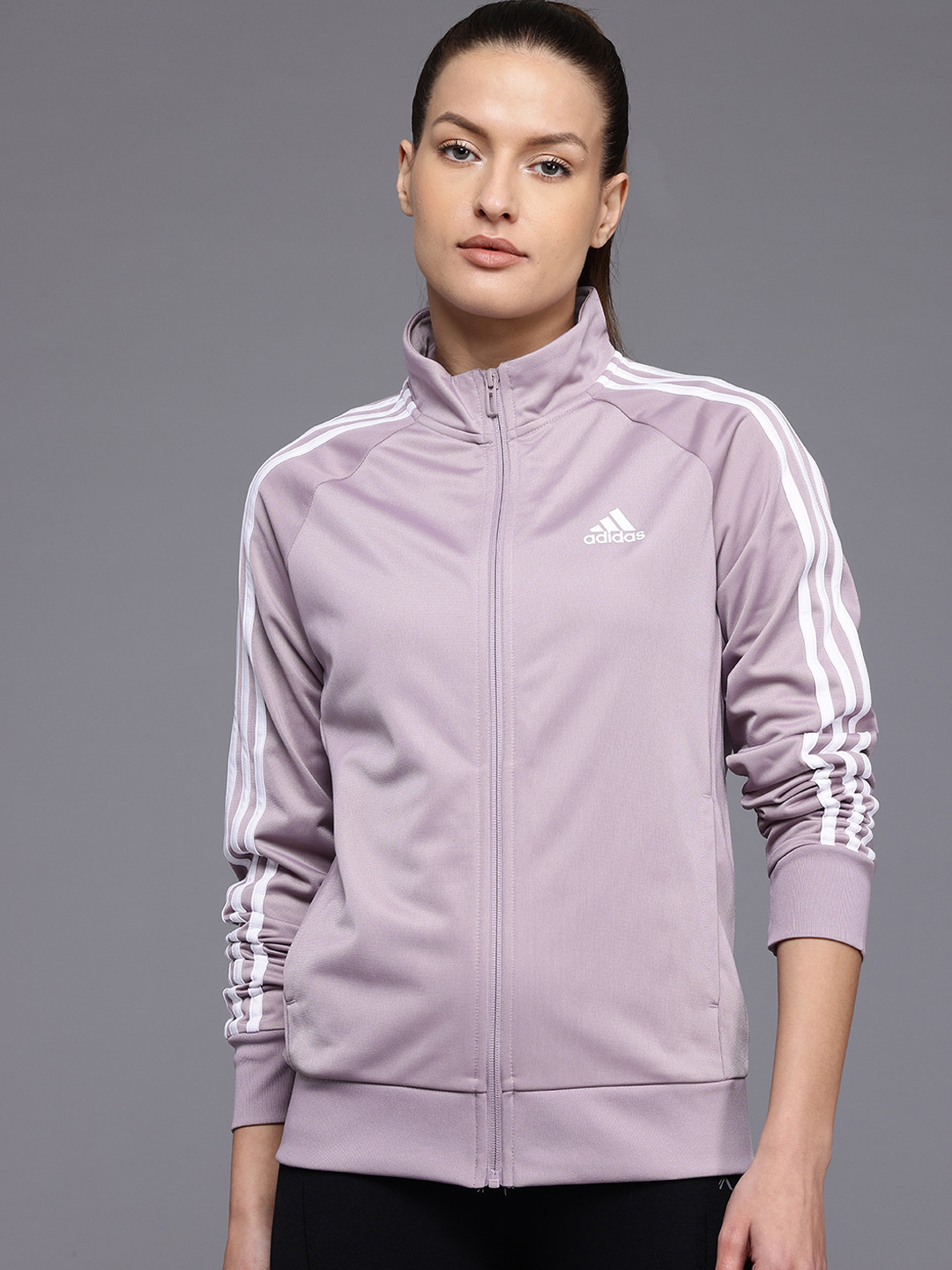 Buy ADIDAS Primegreen Essentials Warm Up Slim 3 Stripes Track Jacket ...