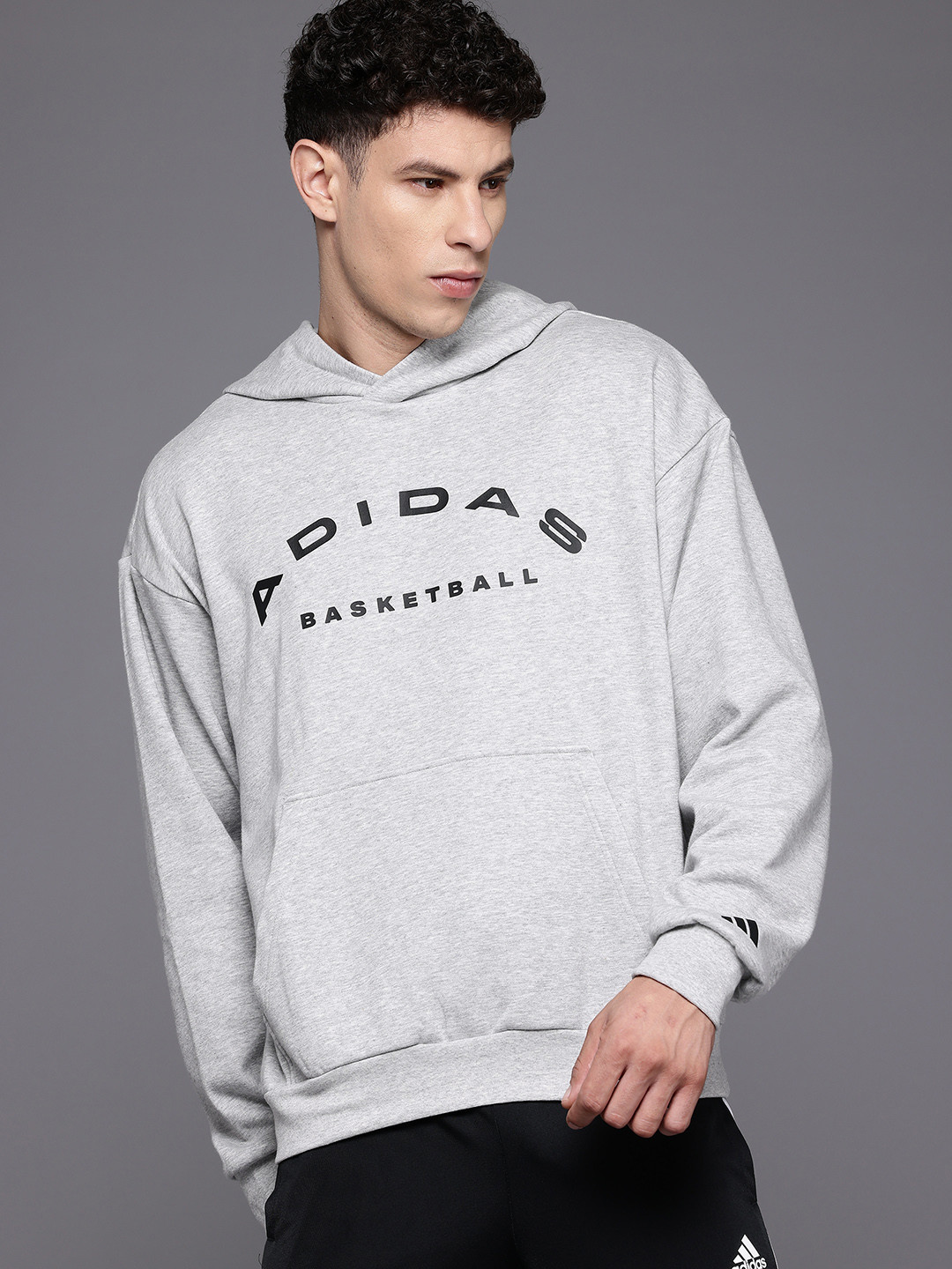 Buy ADIDAS Select Foundation Fleece Hooded Basketball Sweatshirt ...