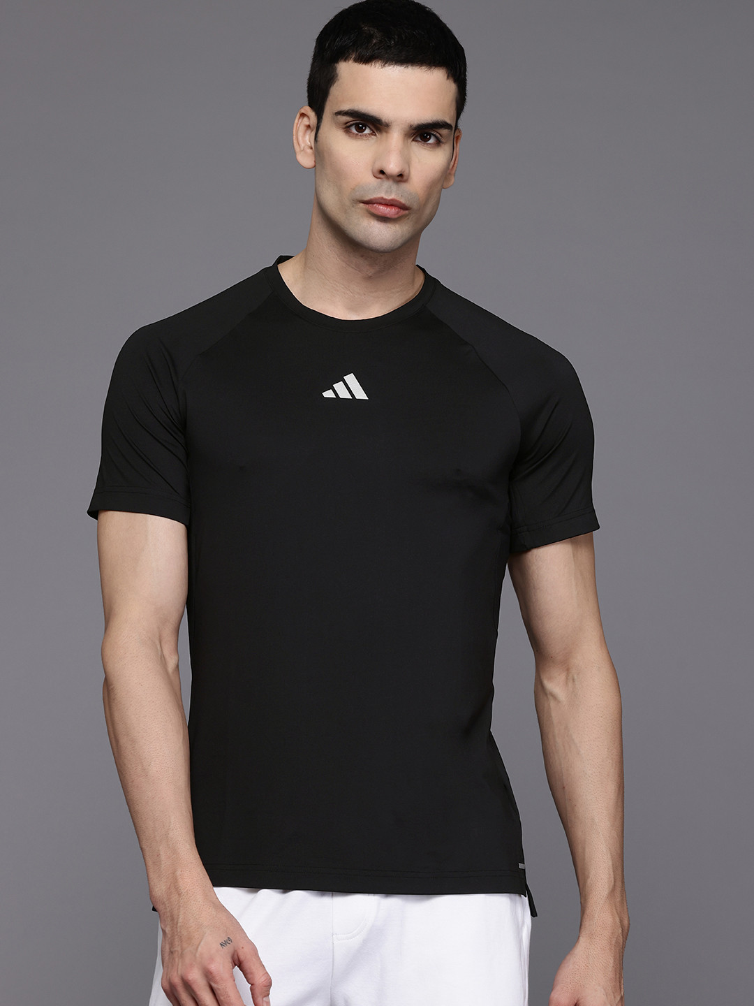 Buy ADIDAS Reflective Detail Training Logo T Shirt - Tshirts for Men ...