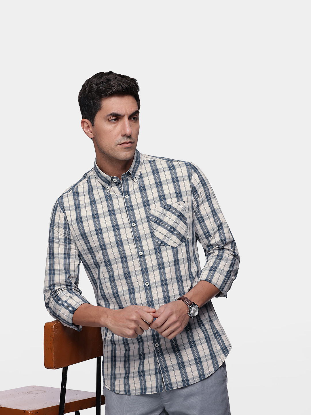 Buy French Connection Opaque Checked Pure Cotton Casual Shirt - Shirts ...