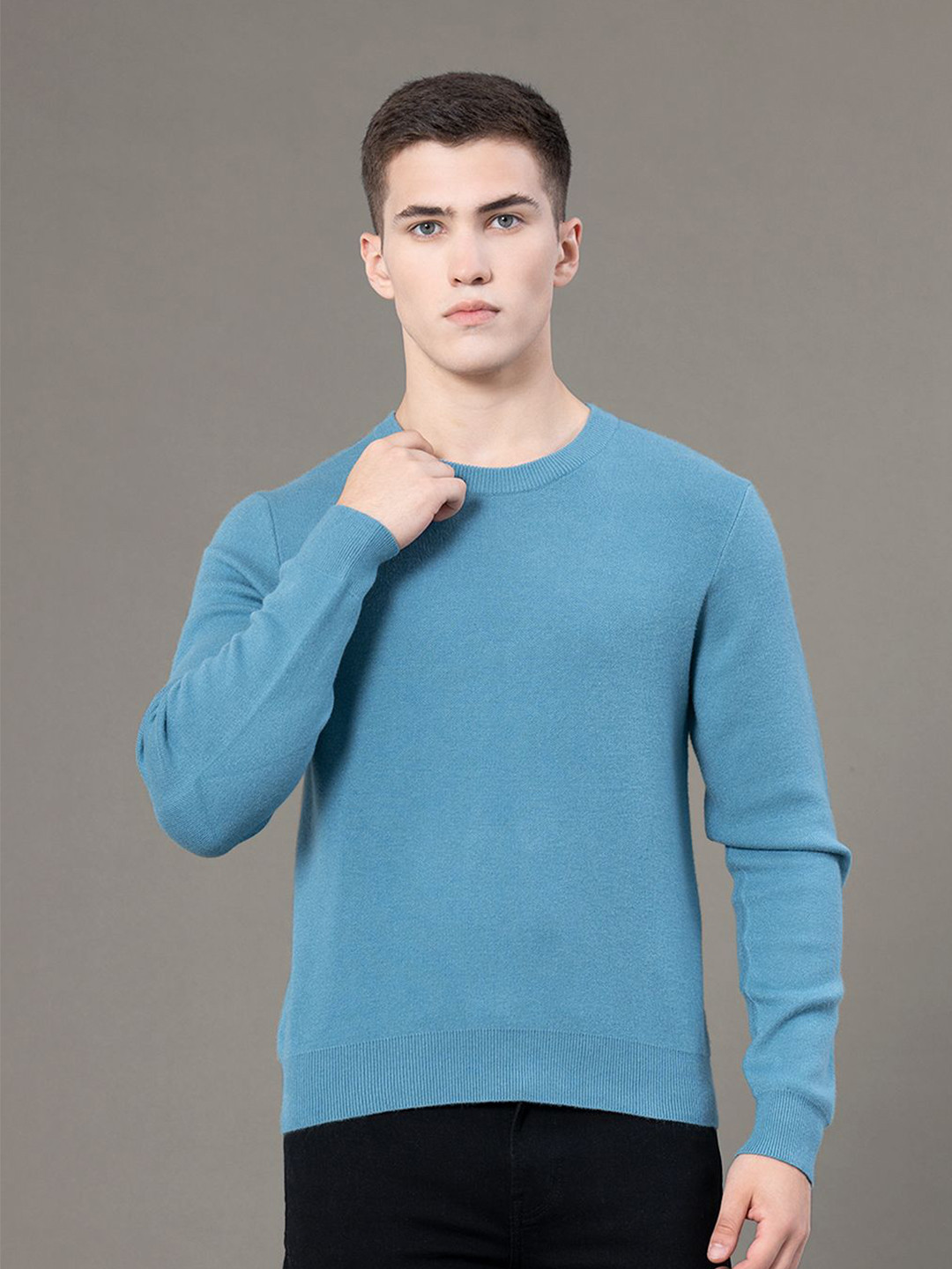 Buy Red Tape Men Solid Round Neck Sweater - Sweaters for Men 30804163 ...
