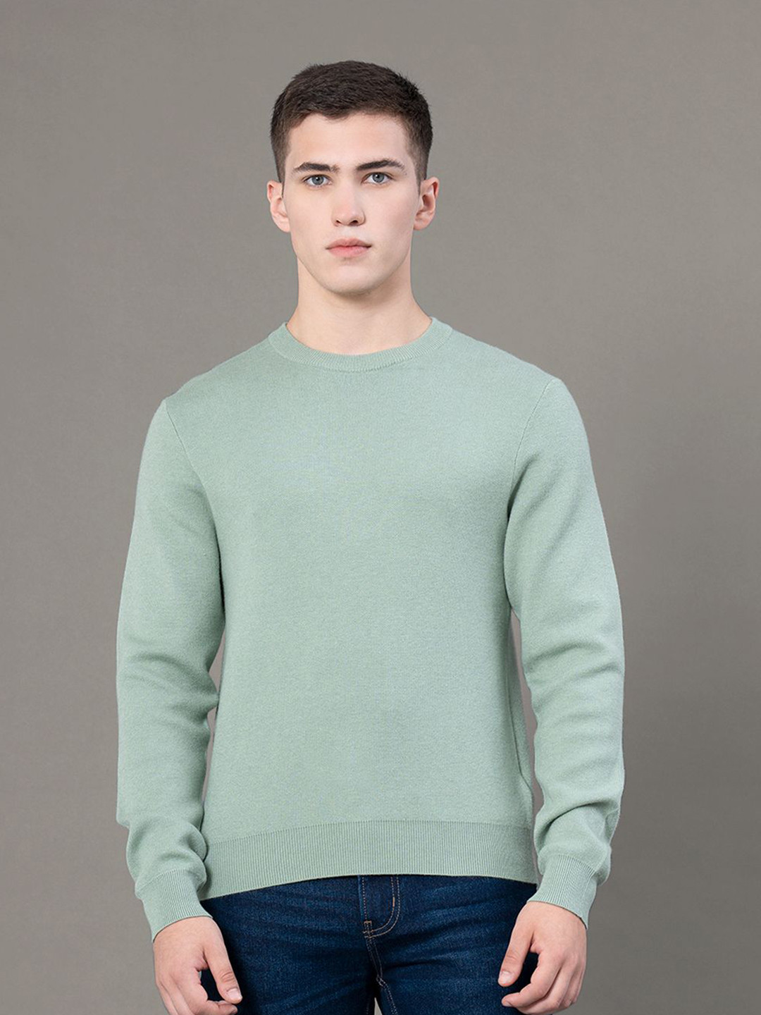 Buy Red Tape Men Solid Round Neck Sweater - Sweaters for Men 30804189 ...