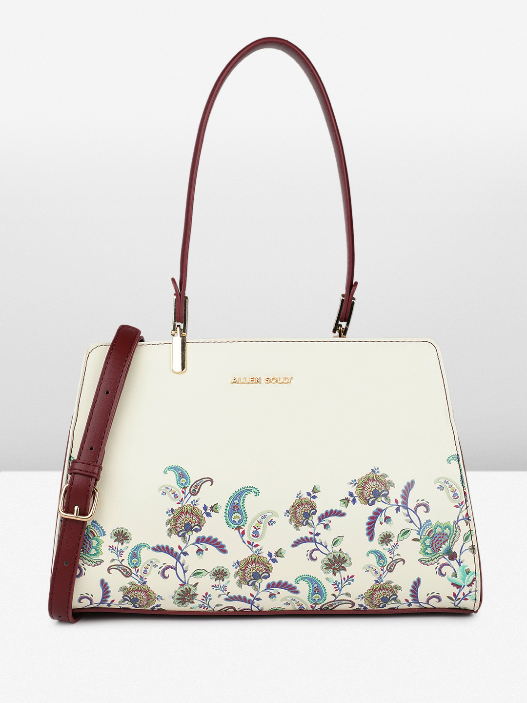 Buy Allen Solly Floral Printed Structured Shoulder Bag - Handbags for ...