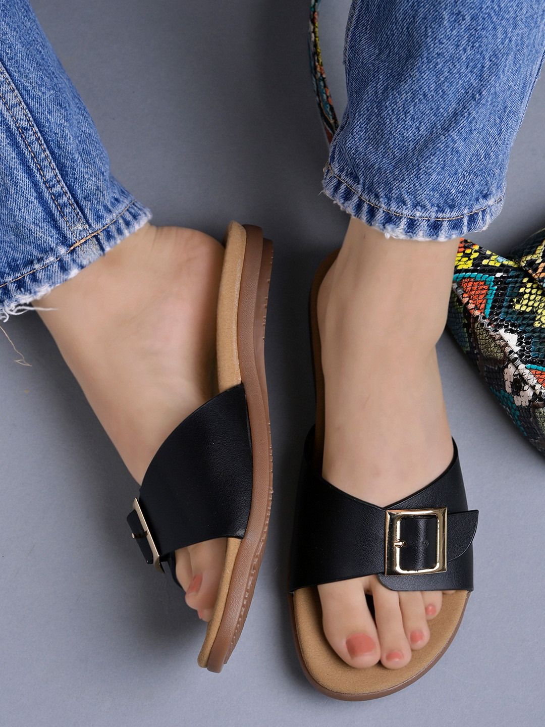 Buy Shoetopia Women Open Toe Flats With Buckles - Flats for Women ...