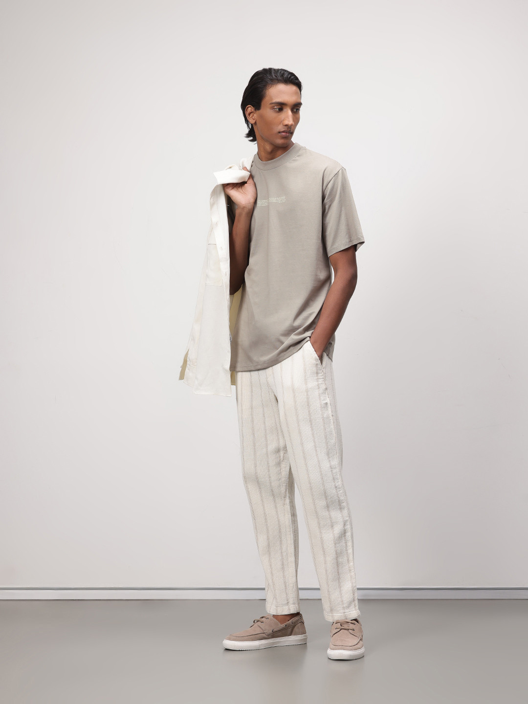 Buy Ether Zen Typography Print Drop Shoulder Sleeves Pure Cotton T ...