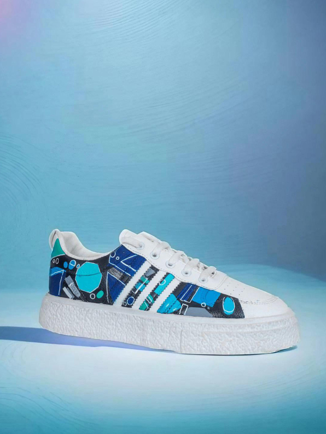 Buy Colour Kicks Men Indigo Handpainted Casual Sneakers - Casual Shoes ...