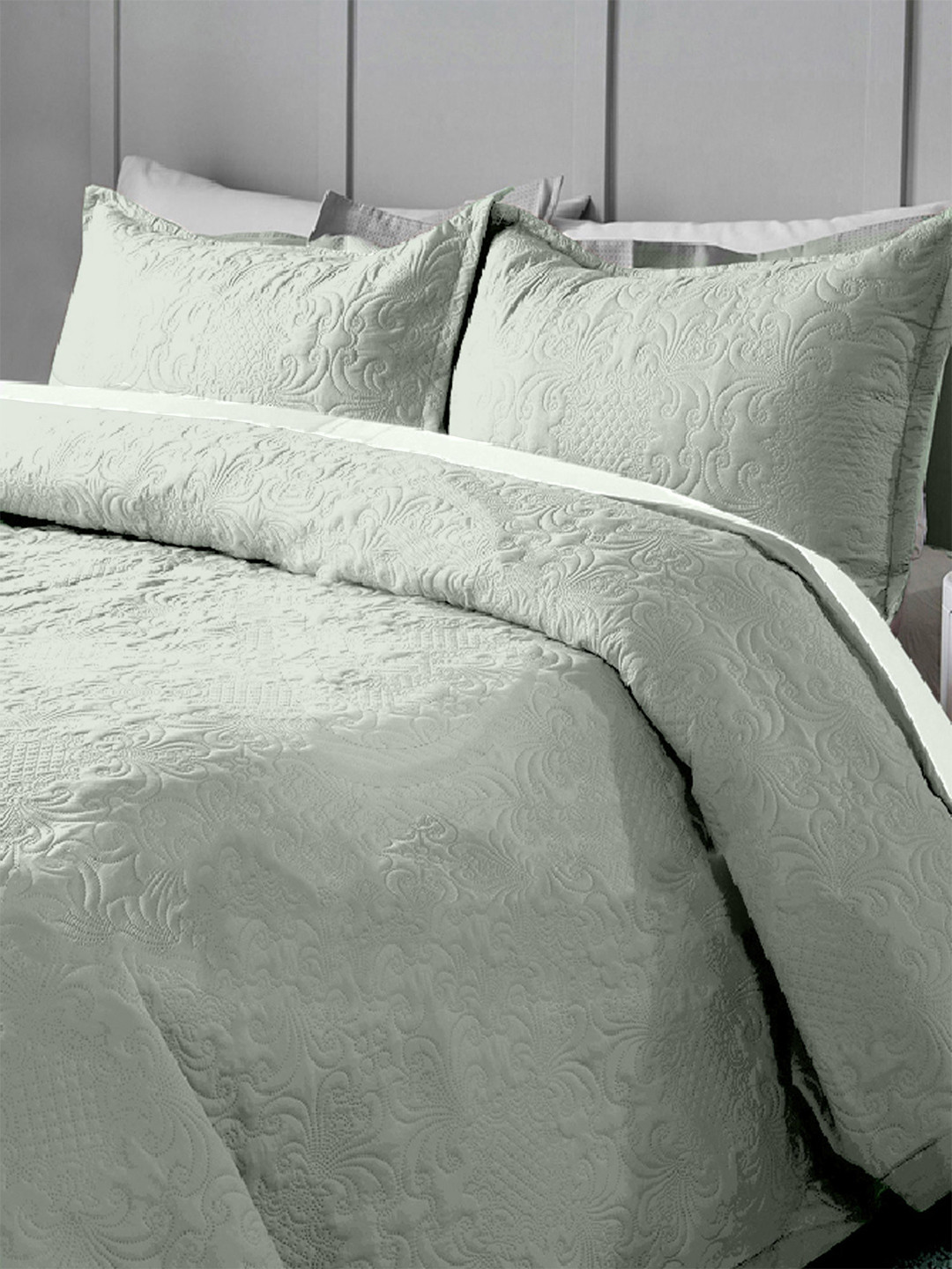 Buy LABHAM Sensation Ultrasonic Quilted 300TC King Bed Cover With 2 Pillow Covers - Bed Covers ...