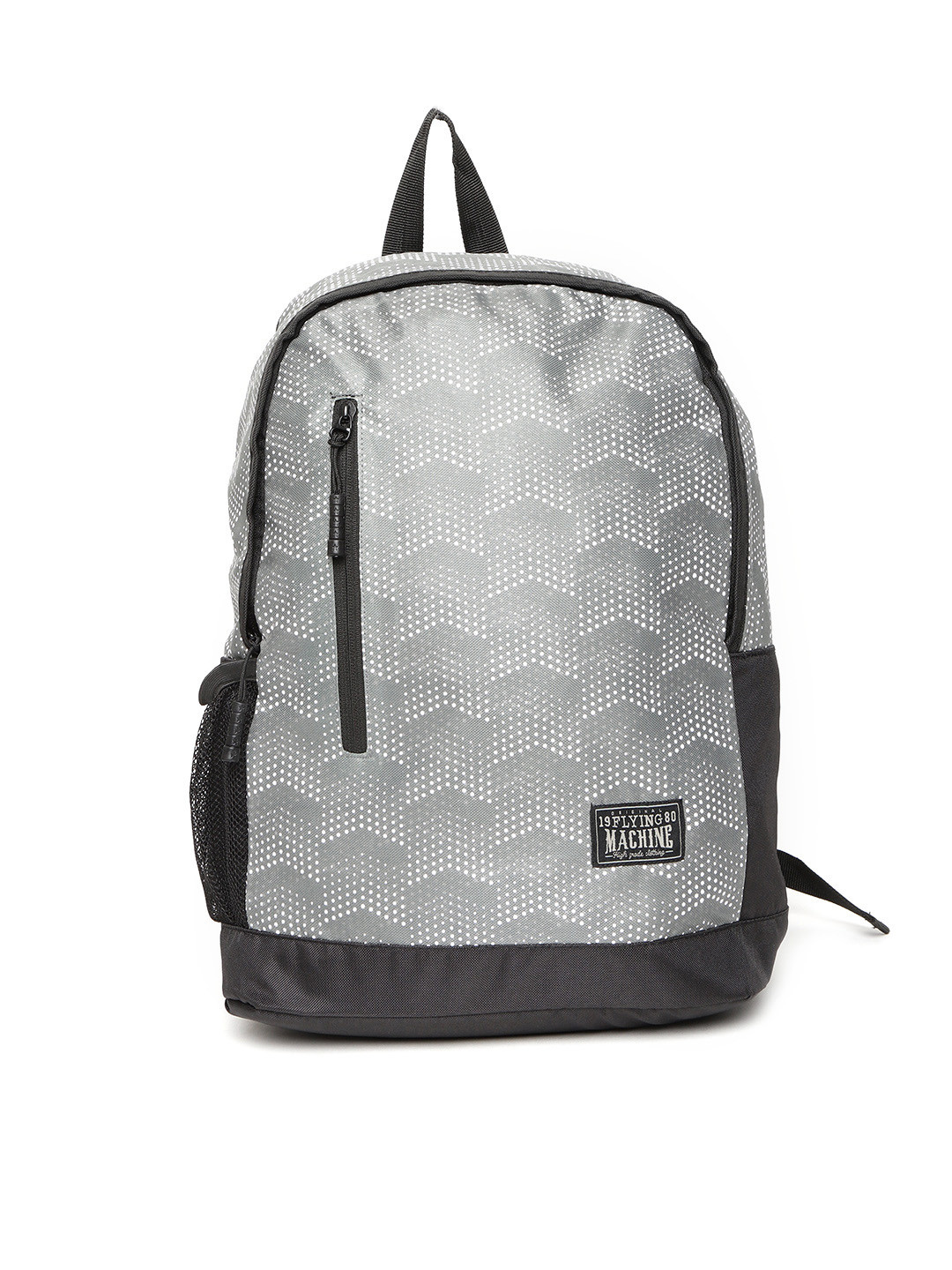 Buy Flying Machine Men Grey Printed Backpack - Backpacks for Men ...