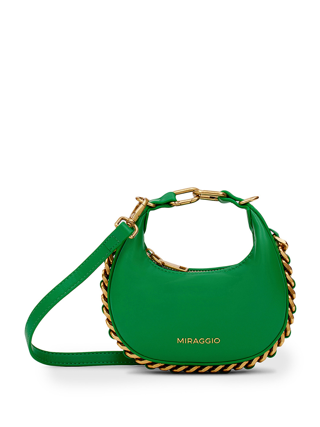 Buy MIRAGGIO Eve Green Sling Bag With Detachable Strap - Handbags for ...