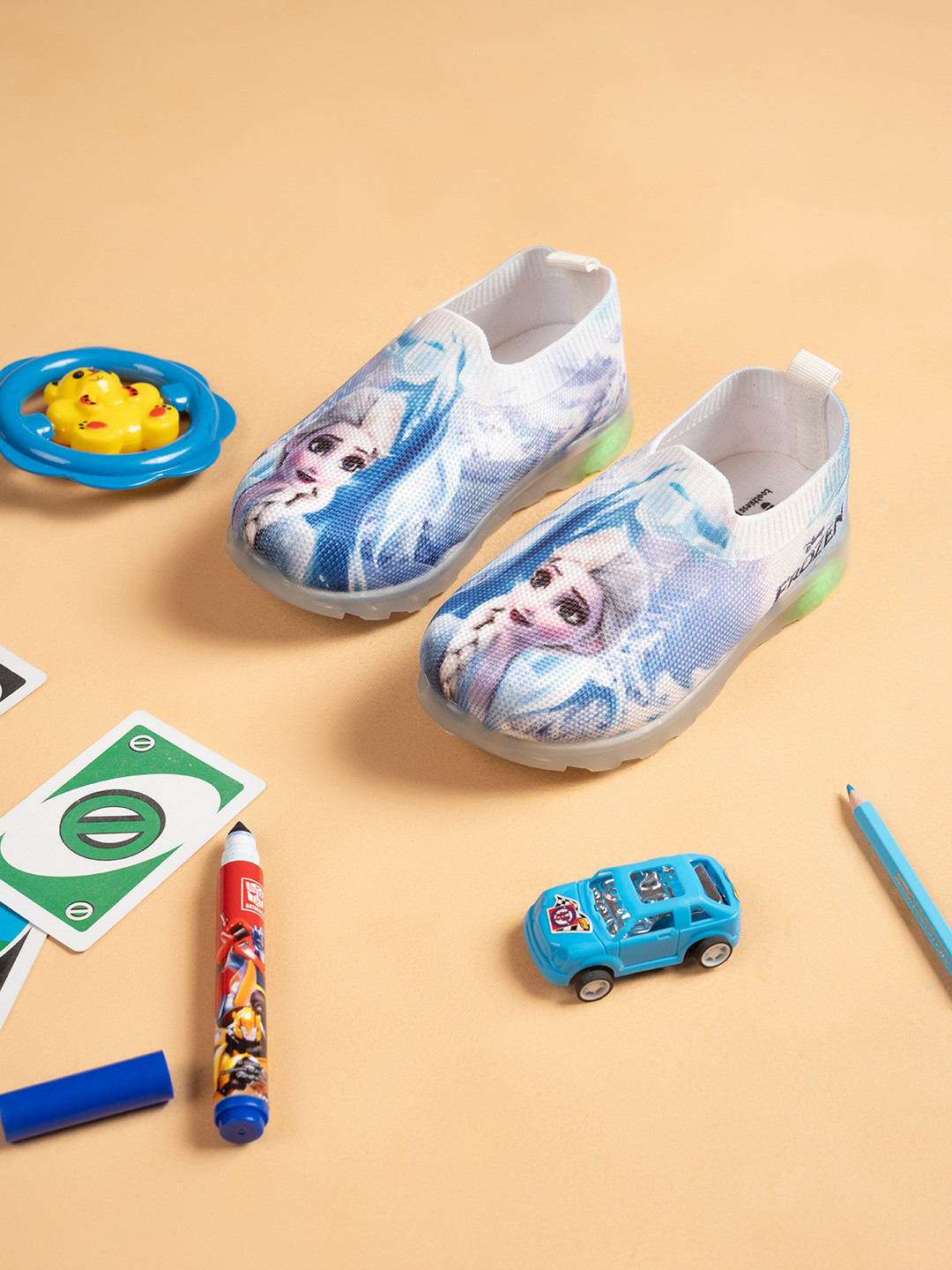 Buy Toothless Girls Frozen Printed LED Shoes - Casual Shoes for Girls ...