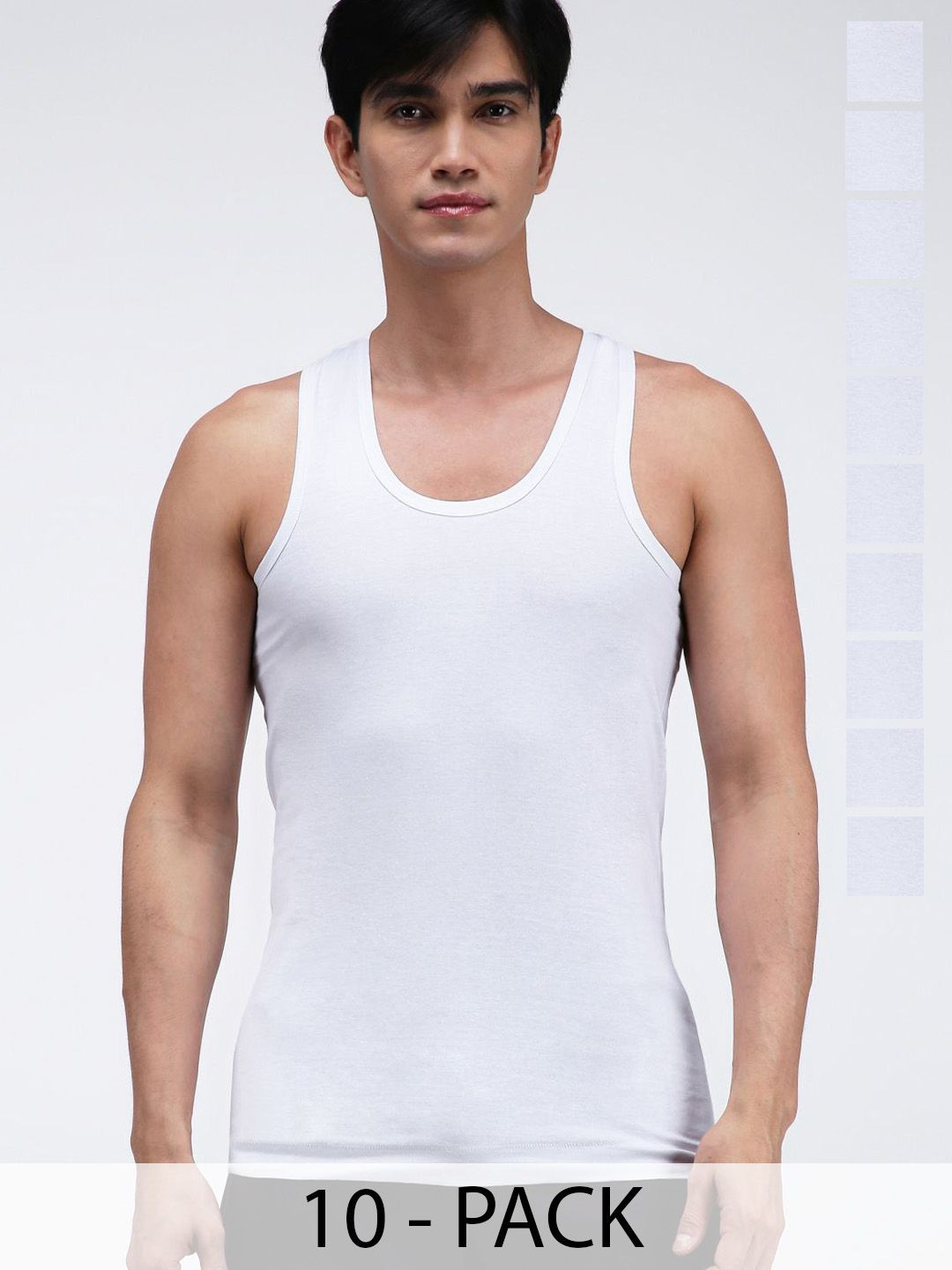 Buy AMUL COMFY Pack Of 10 Pure Cotton Men Undershirt Vest AC ...