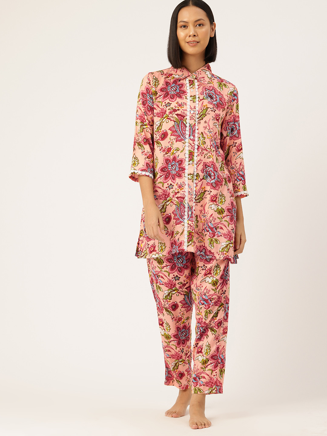 Buy ETC Floral Printed Night Suit - Night Suits for Women 30889805 | Myntra