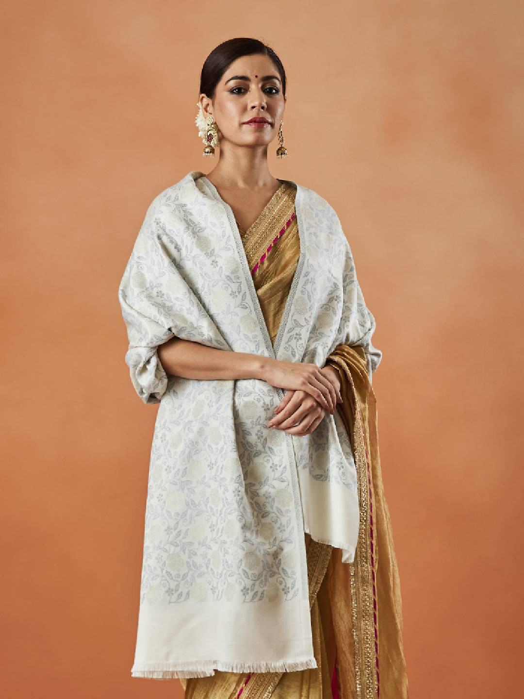 Buy Pashmoda Ethnic Motifs Woven Design Shawl - Shawl for Women ...