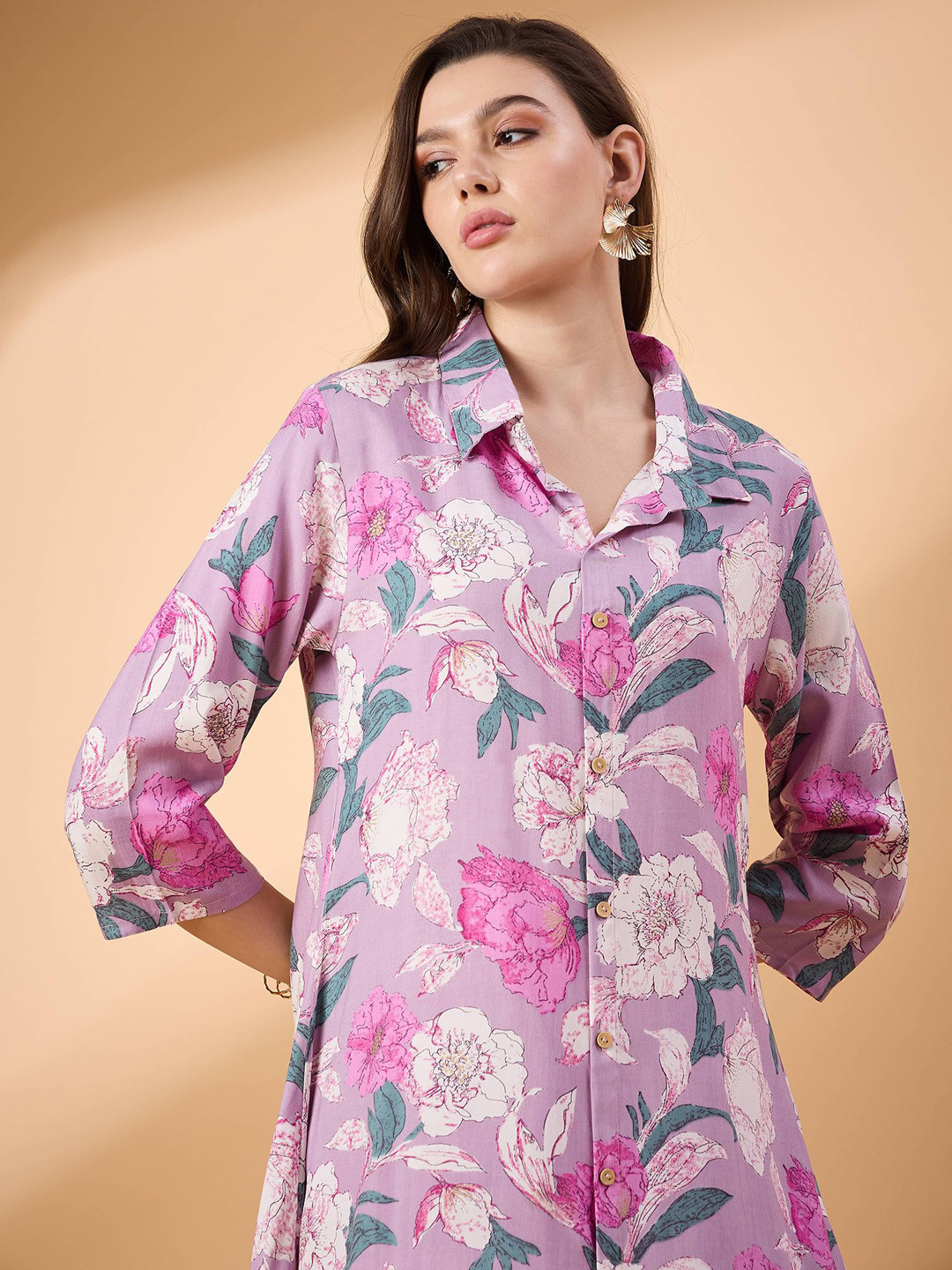 Buy TANISHA Floral Printed Pure Cotton Tunic & Trousers - Co Ords for ...