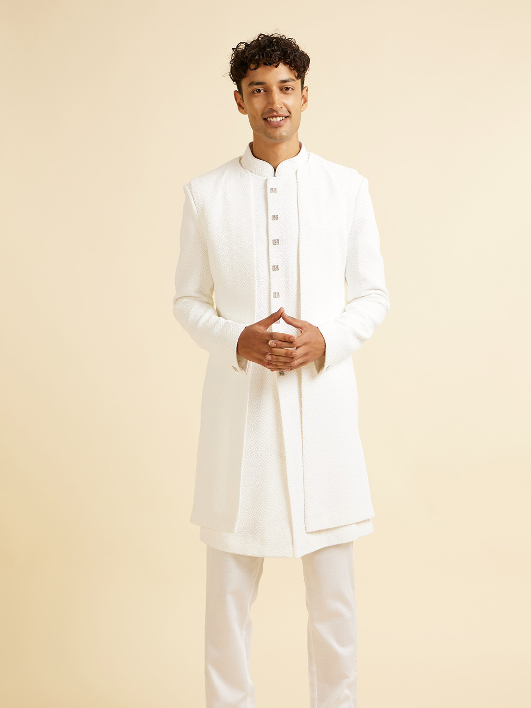 Buy Manyavar Men Self Design Sherwani Set - Sherwani for Men 30909920 ...