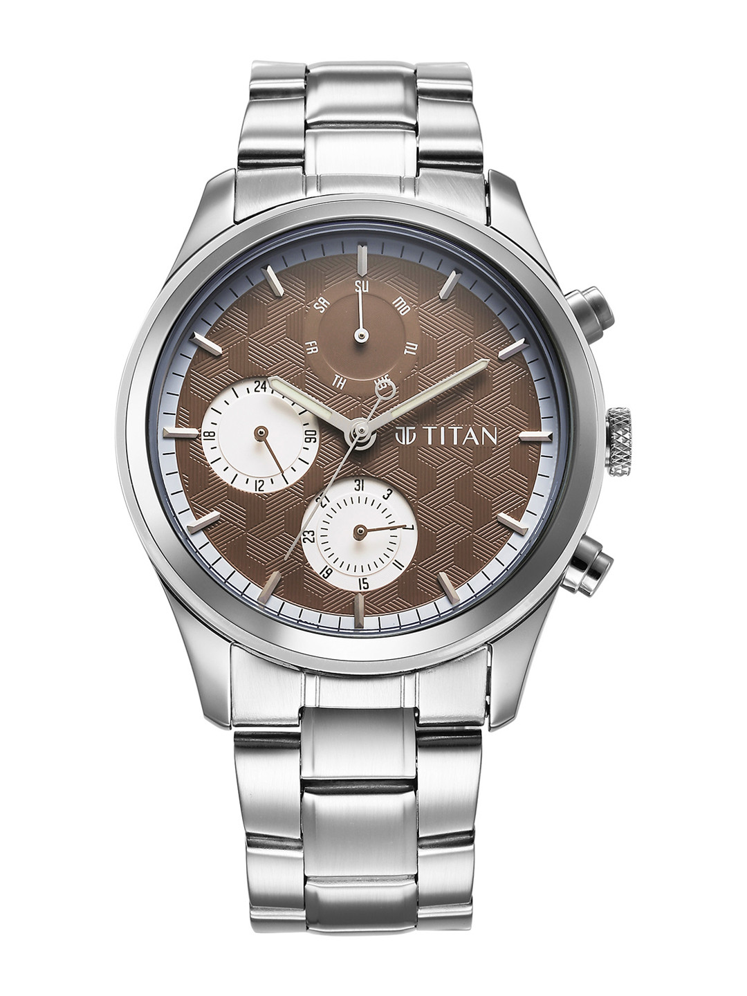 Buy Titan Men Calendar Bracelet Style Analogue Watch 10026SM01 ...