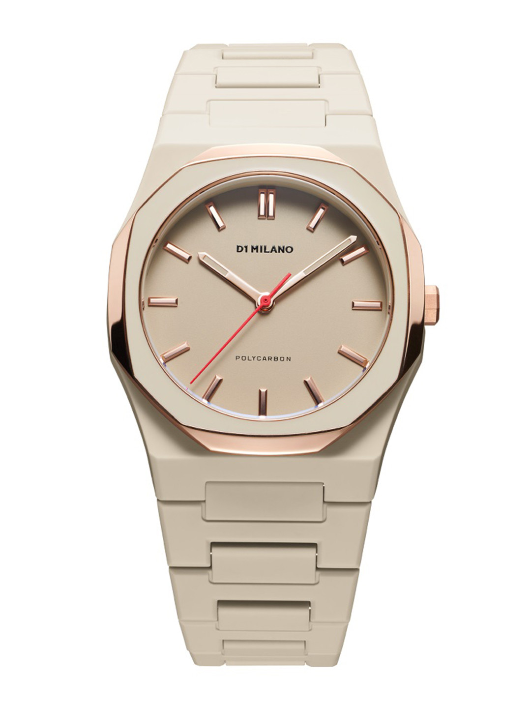 Buy D1 Milano Unisex Polycarbon Beige Dial Quartz Analog Watch PCBU15 ...