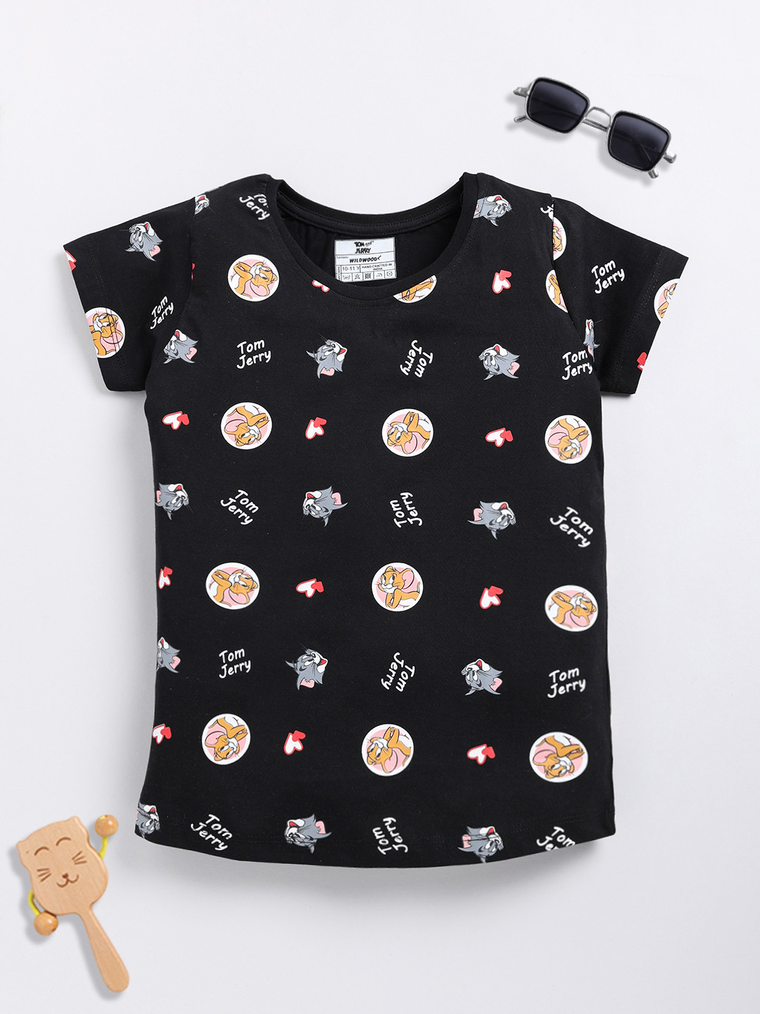 Buy YK X Minute Mirth Girls Tom & Jerry Printed Pure Cotton T Shirt ...