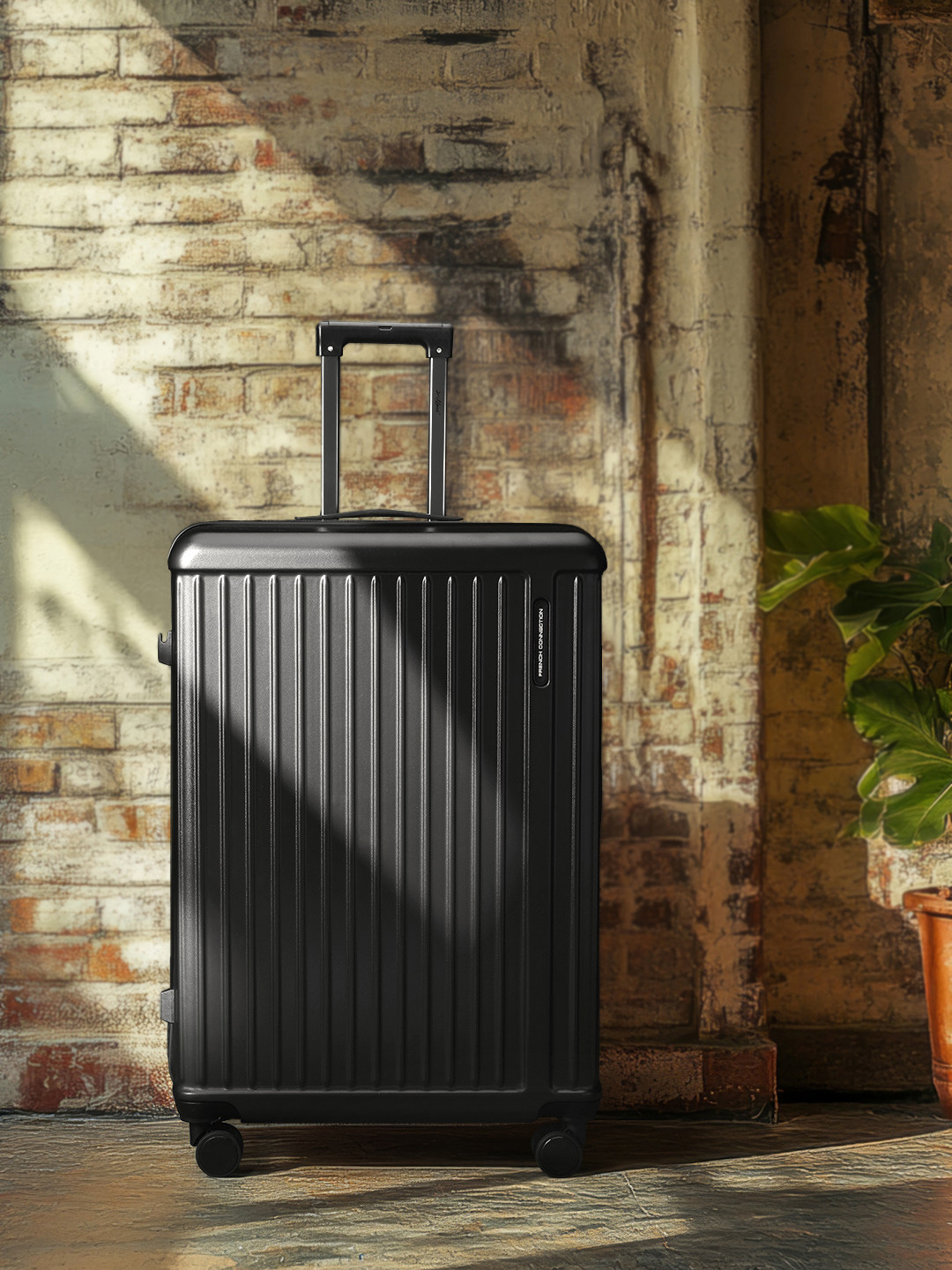 Buy French Connection Glanza Q5 100% PC 8 Wheel Hard Large Trolley ...