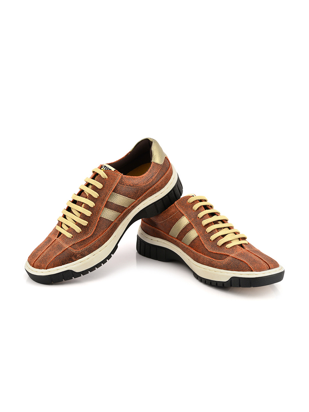 Buy ID Men Tan Leather Sneakers - Casual Shoes for Men 3092490 | Myntra