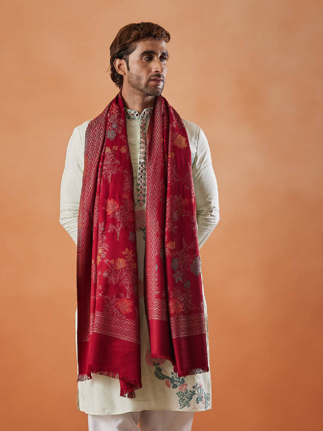 Buy Pashmoda Men Woven Design Stole - Stoles for Men 30931446 | Myntra