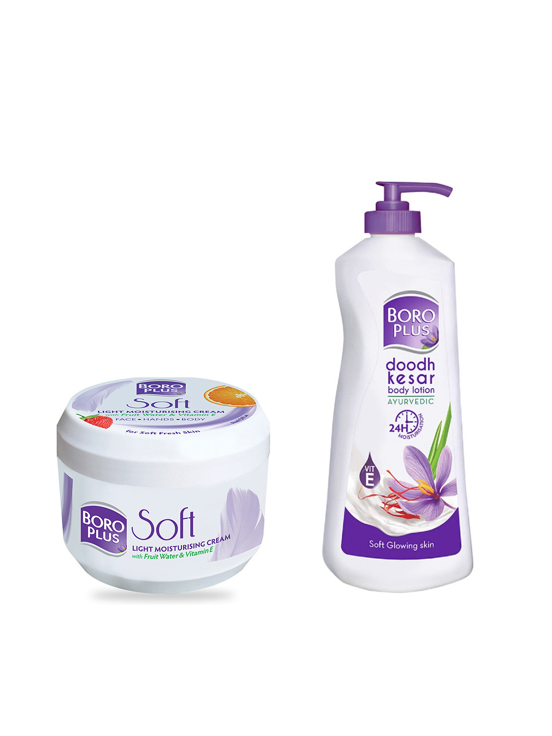 Buy BOROPLUS Set Of 1 Doodh Kesar Body Lotion 400ml & 2 Soft Ayurvedic ...