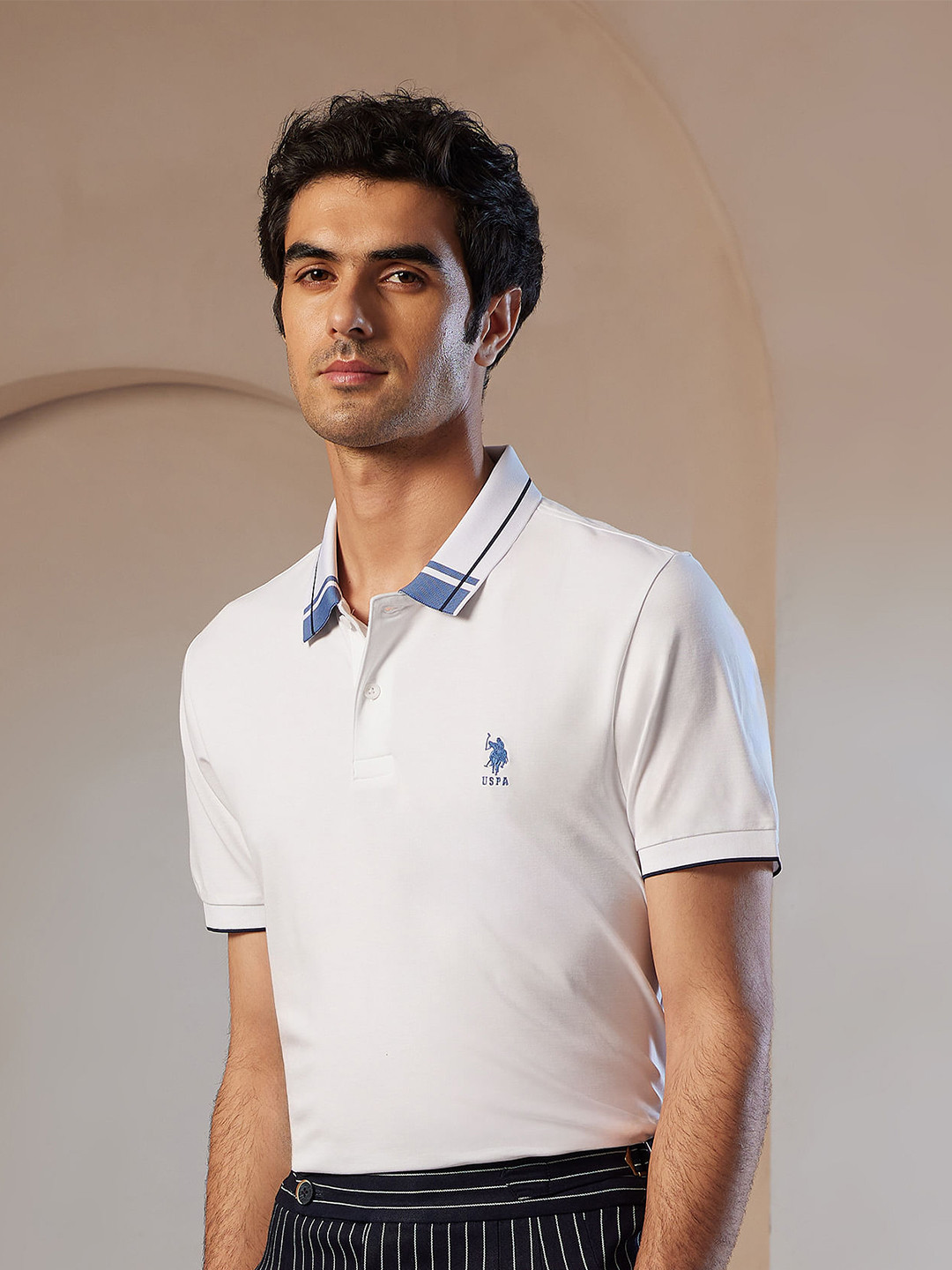 Buy U.S. Polo Assn. Men Solid Polo Collar Slim Fit T Shirt - Tshirts for Men 30935648 | Myntra