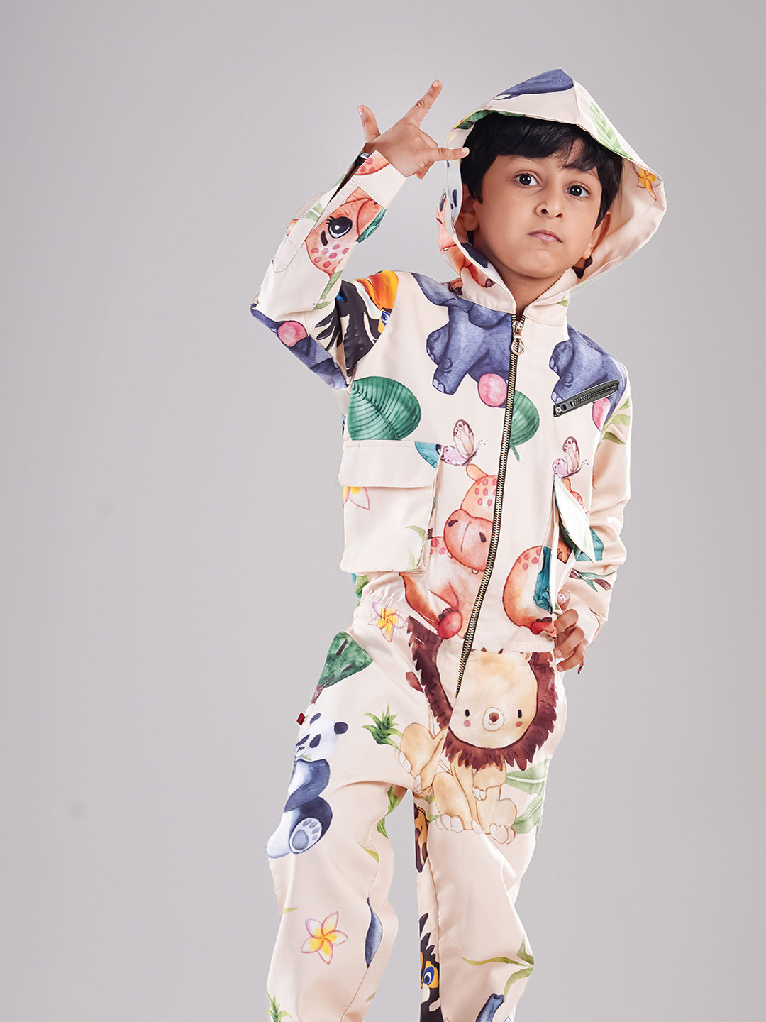 Buy BAYA COUTURE Boys Jungle Saffari Party Jumpsuit - Jumpsuit for Boys ...