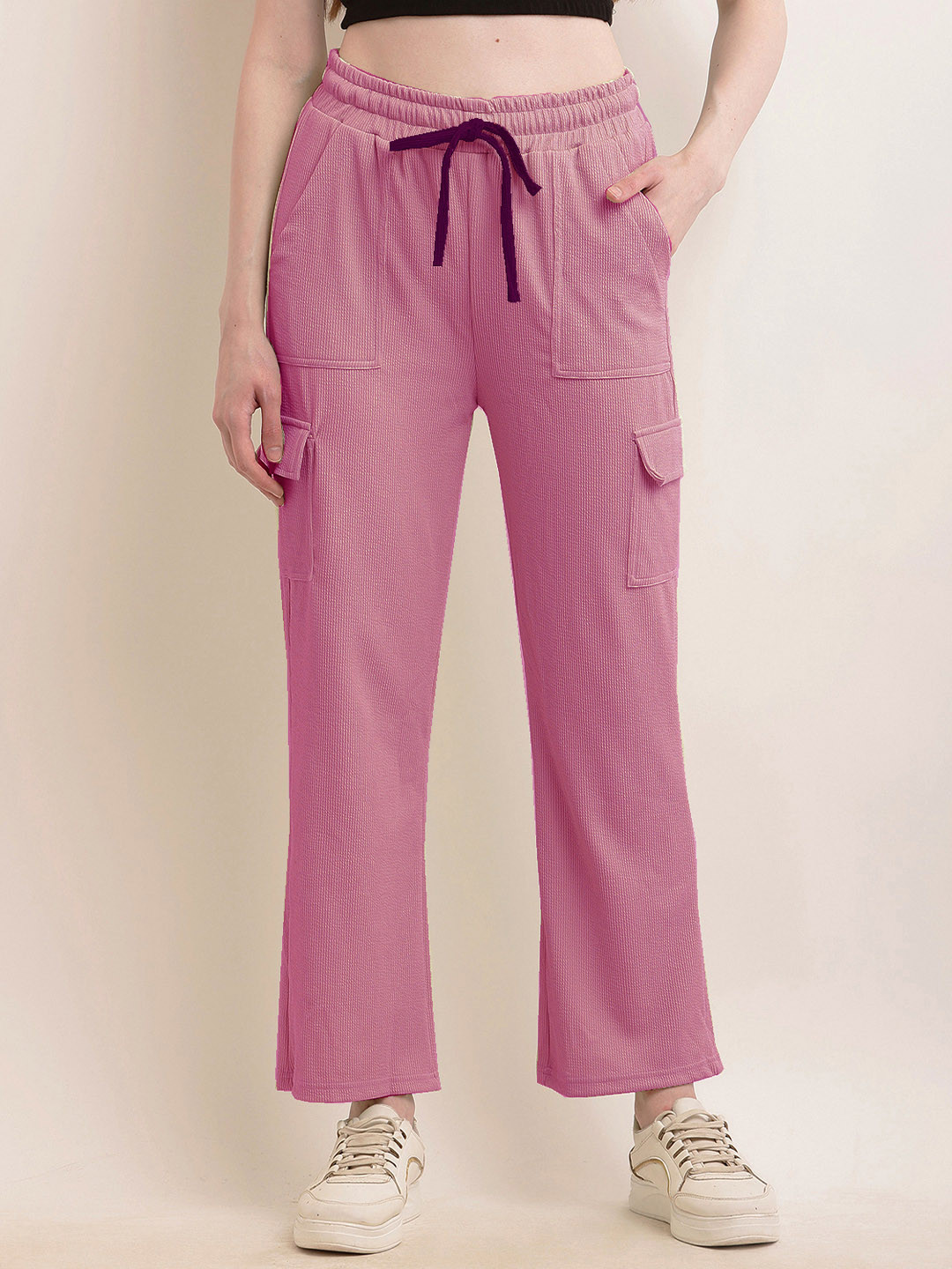 Buy BAESD Girls Solid Mid Rise Cotton Cargos Trousers - Trousers for ...