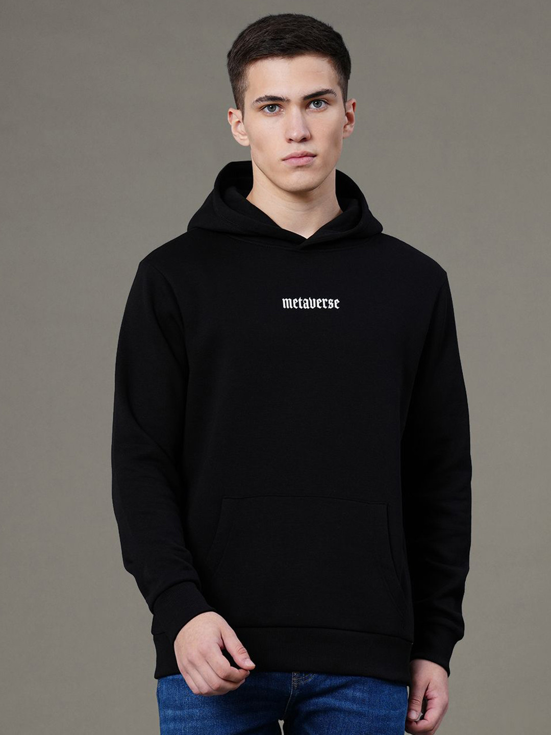 Buy Red Tape Men Graphic Print Fleece Baggy Fit Hoodie - Sweatshirts ...