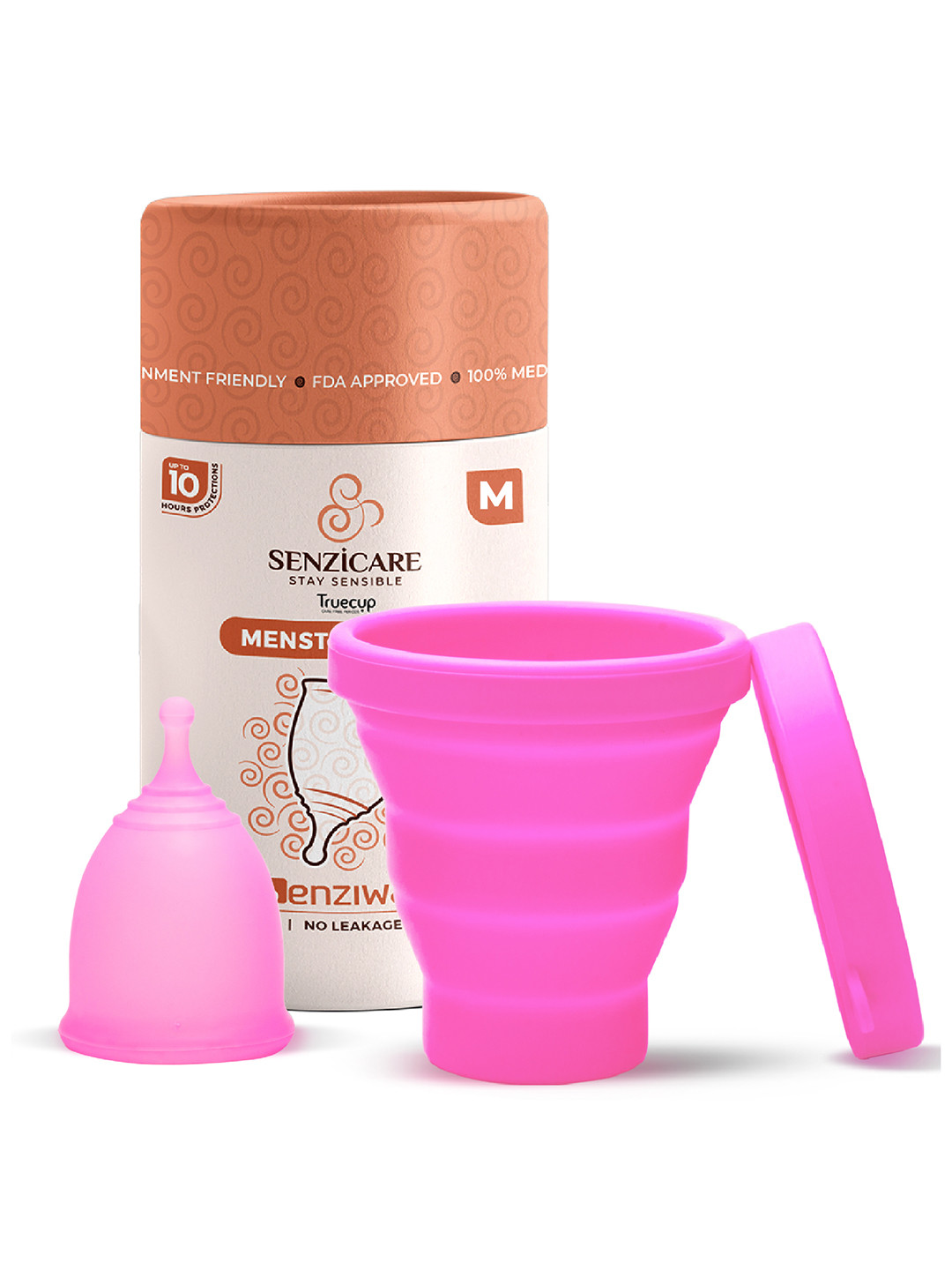 Buy Senzicare Truecup Reusable Mensural Cup With Sterilizer Cup M ...