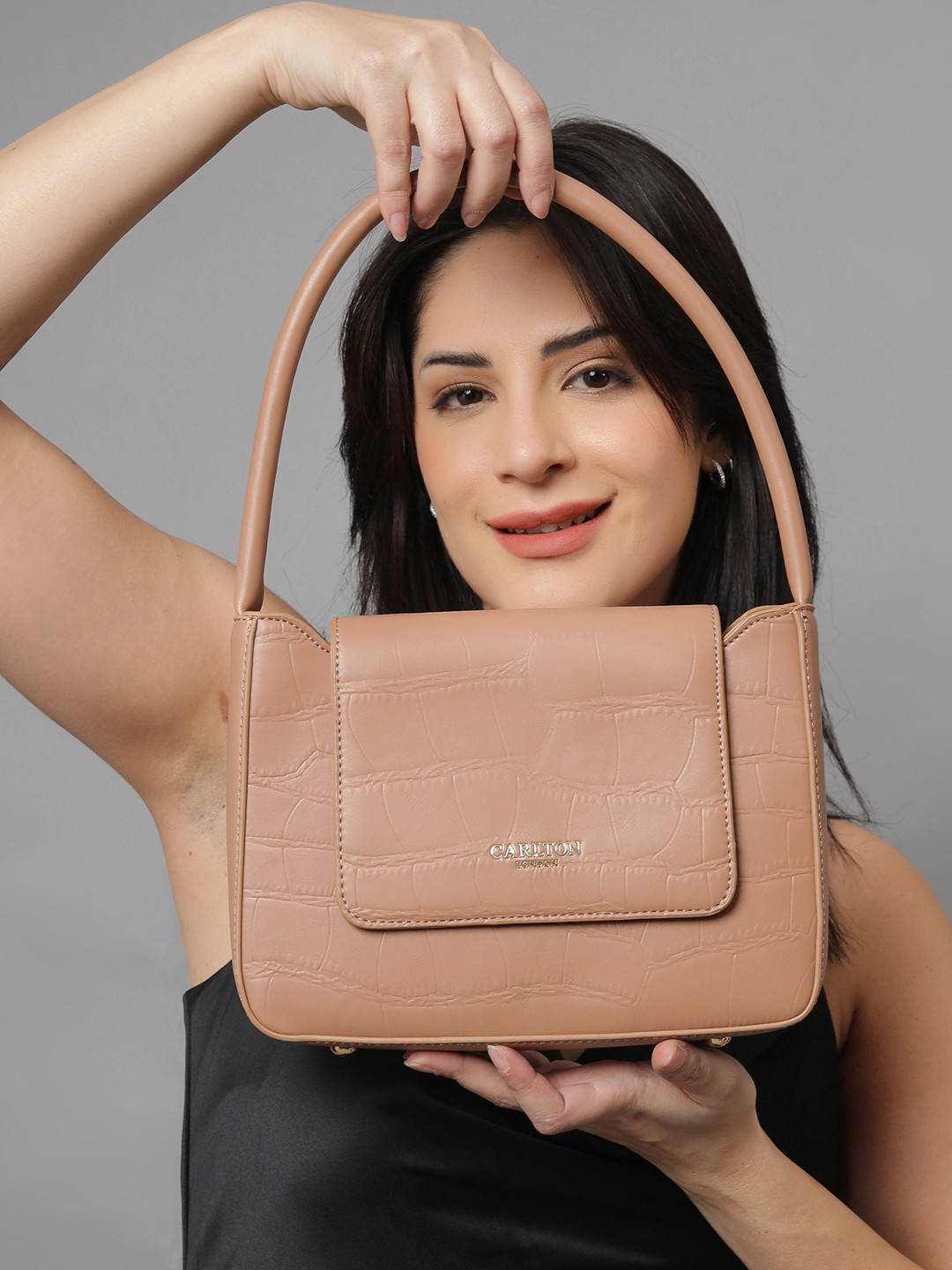 Buy Carlton London Women Textured Swagger Shoulder Bag - Handbags for ...