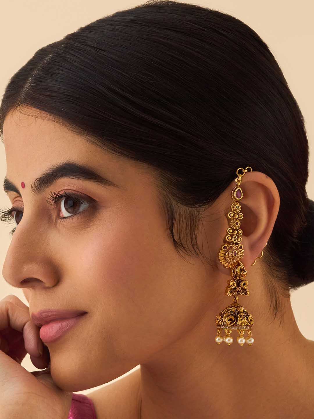 Buy Kushal's Fashion Jewellery Women Set Of 2 Ethnic Antique Embellished Matil - Hair Accessory ...