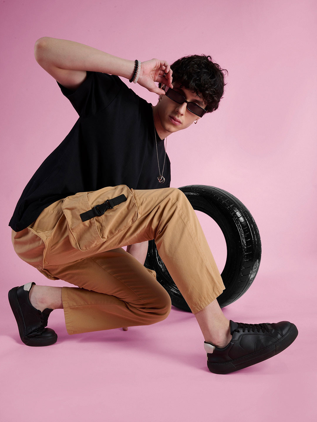 Buy Bene Kleed Men Classic Straight Fit High Rise Chinos Trousers ...