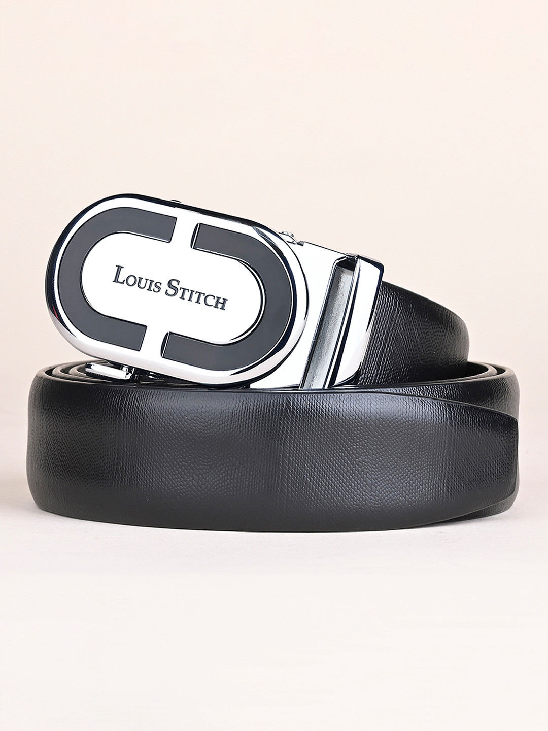 Buy LOUIS STITCH Premium VT Leather Men Auto Lock Buckle Belt - Belts ...