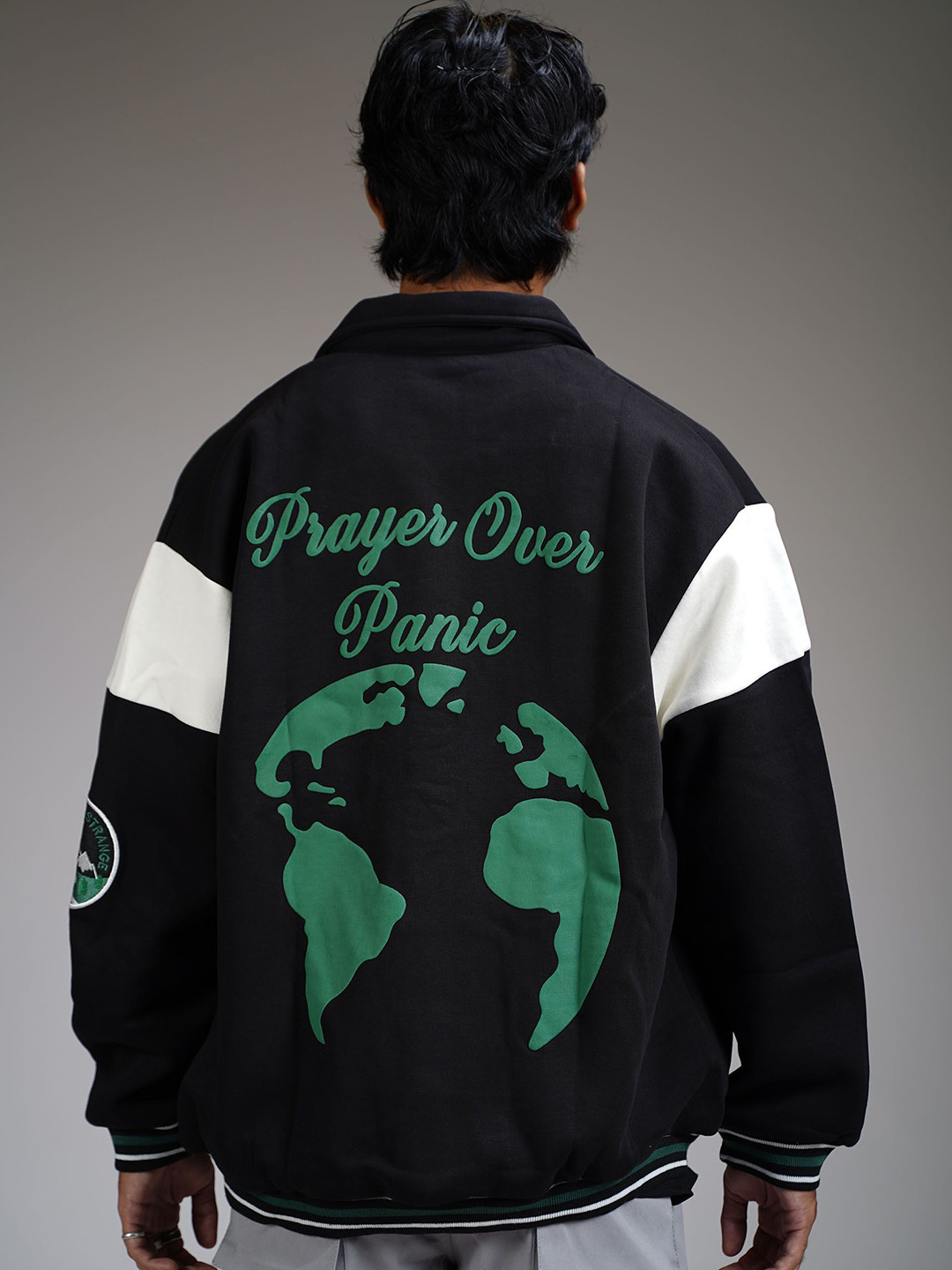 Buy WHAT THE FLEX PRAYER OVER PANIC Unisex Typography Embroidered ...