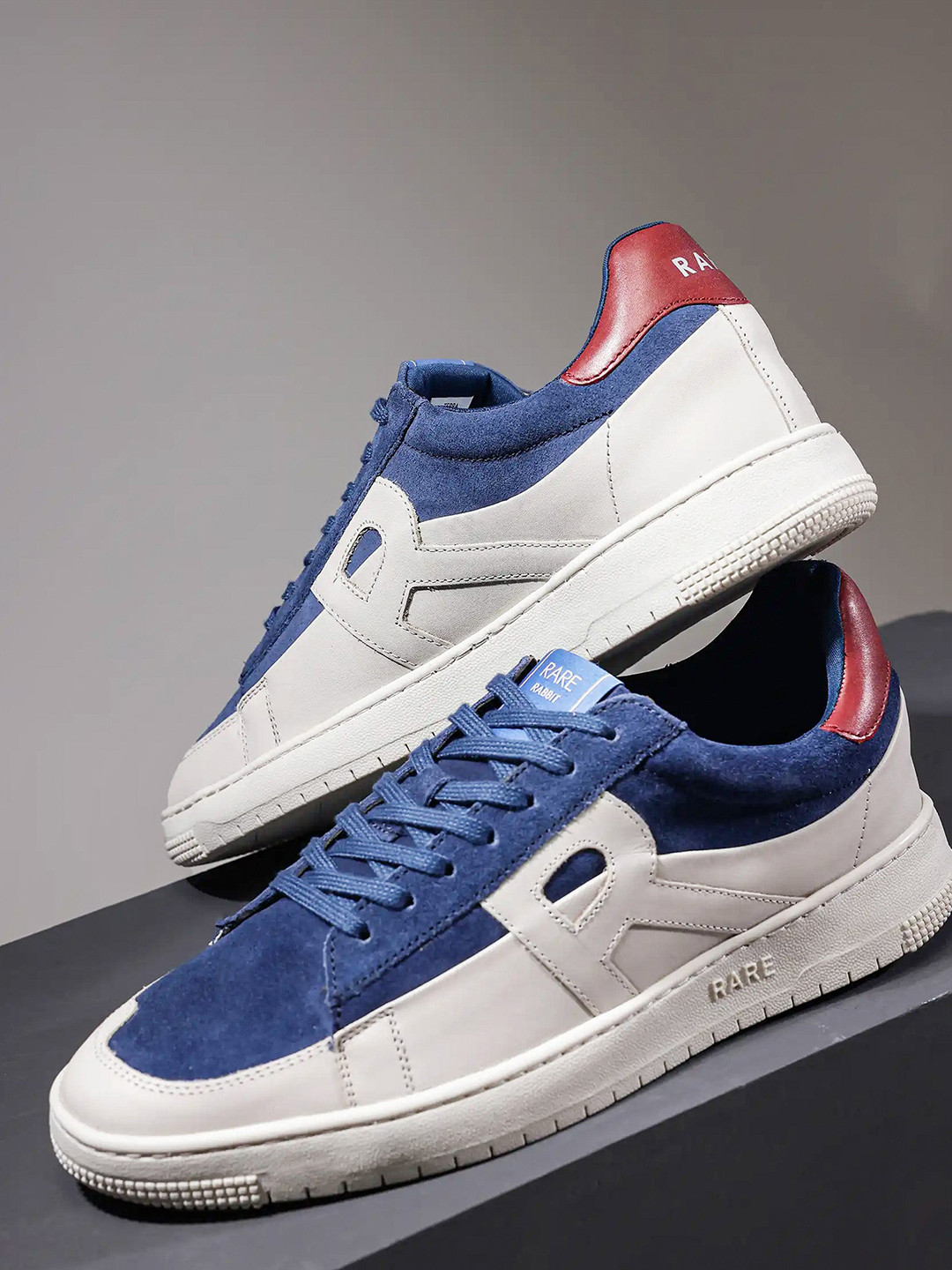 Buy RARE RABBIT Men Colourblocked Leather Sneakers - Casual Shoes for ...