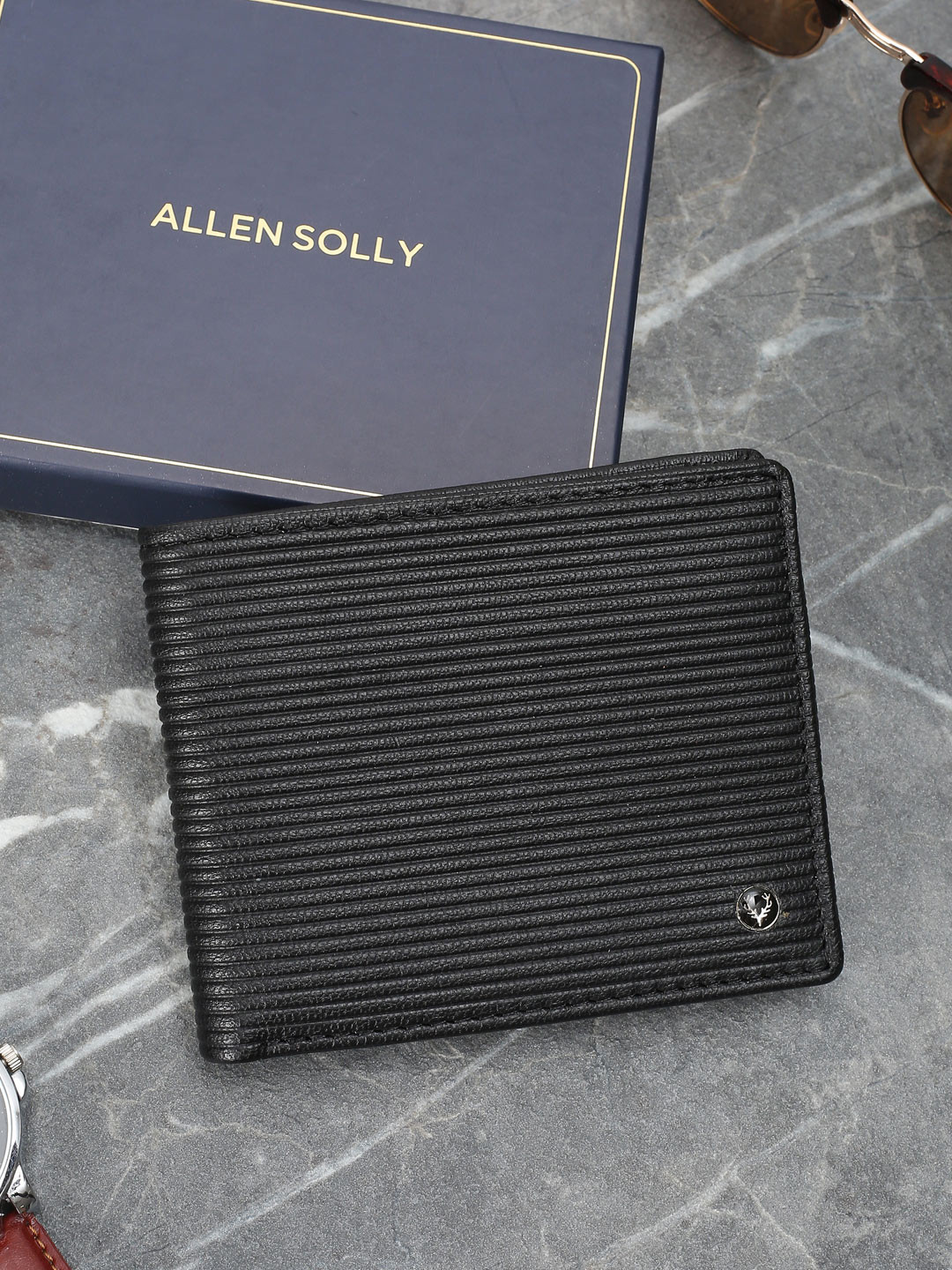 Buy Allen Solly Men Textured Leather Two Fold Wallet - Wallets for Men ...